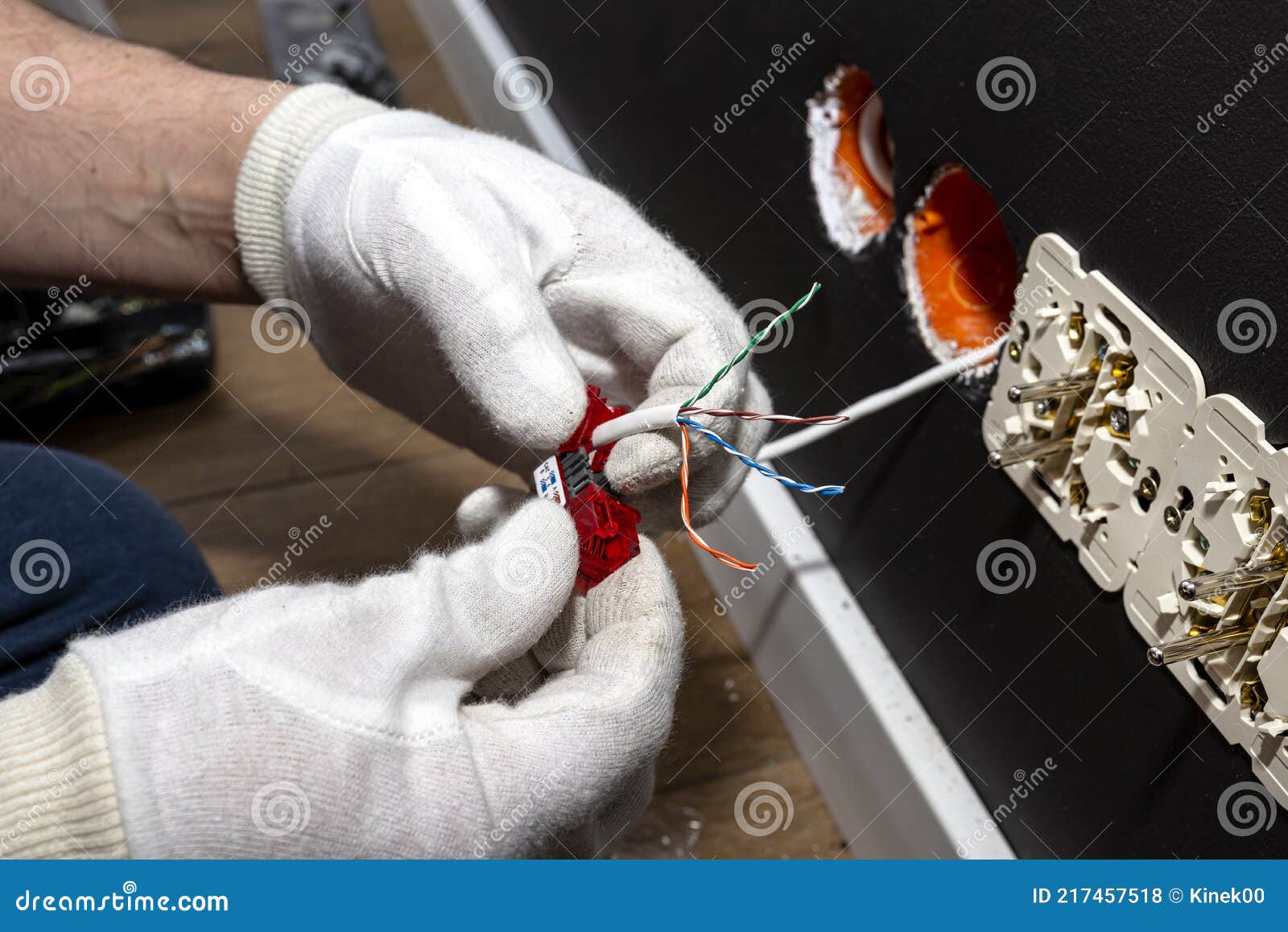 RJ45 Installing Connectors Royalty-Free Stock Photography ...
