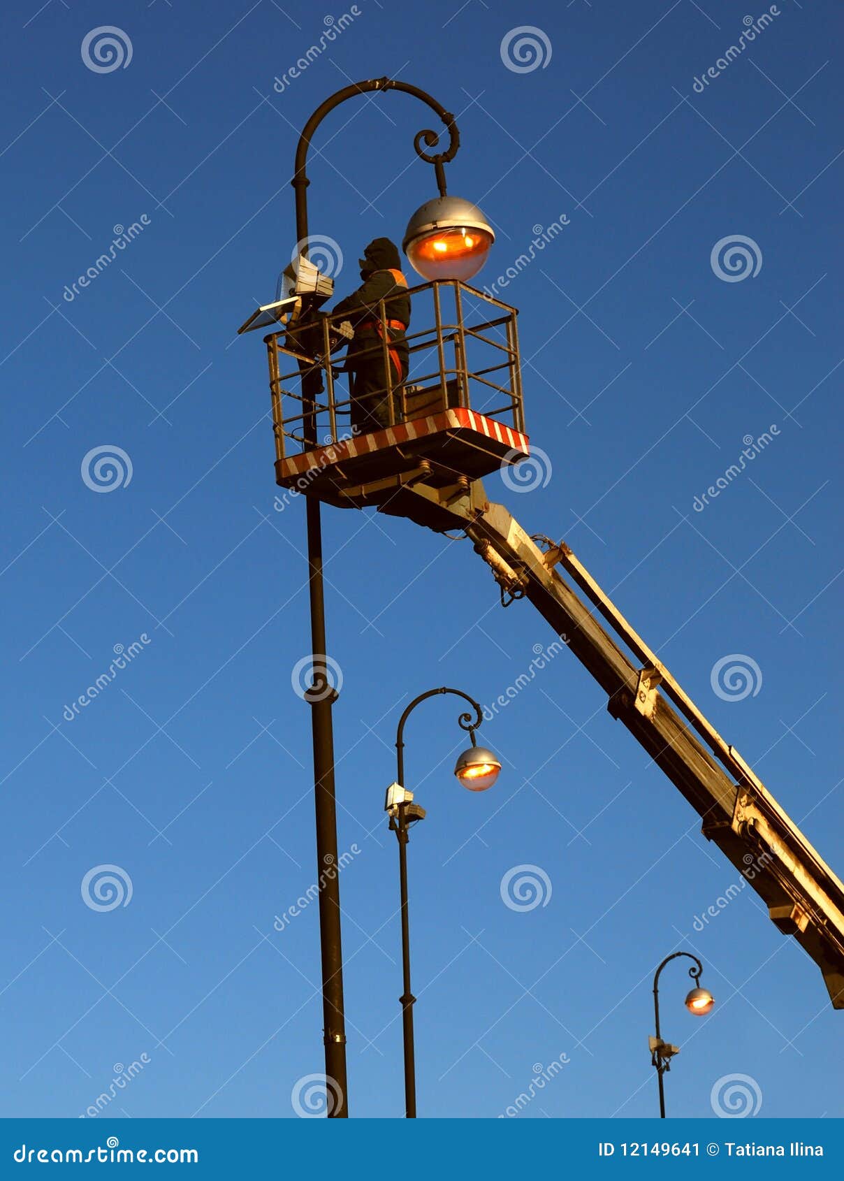 Electrician work. stock image. Image of high, shine, electrification ...