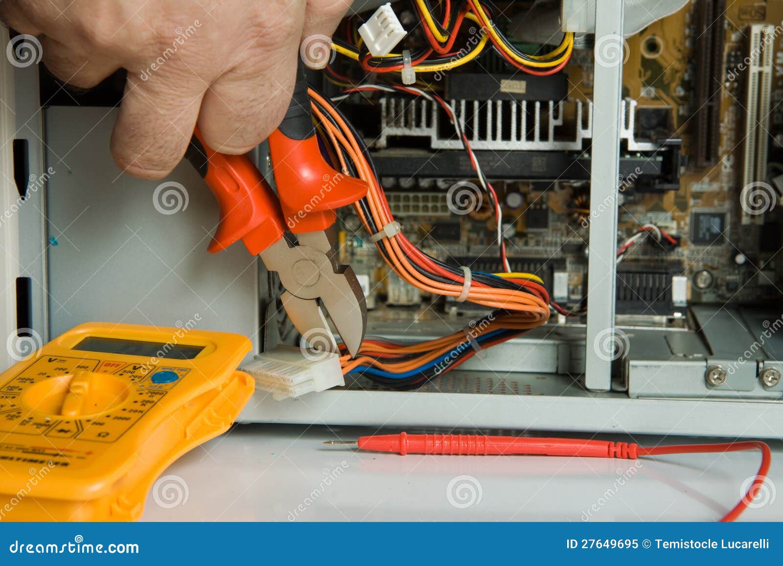 Electrician at work stock image. Image of labor, electric - 27649695