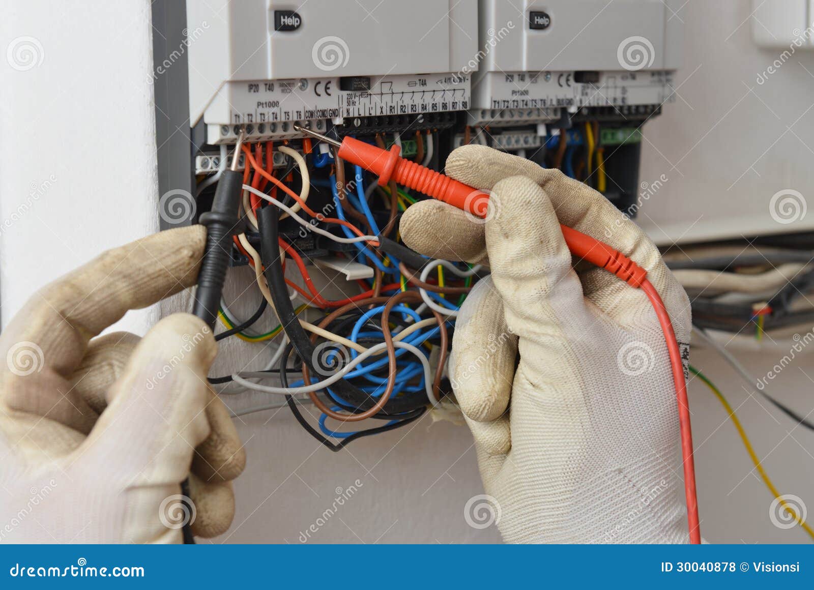 Electrician at work stock photo. Image of control, occupation - 30040878