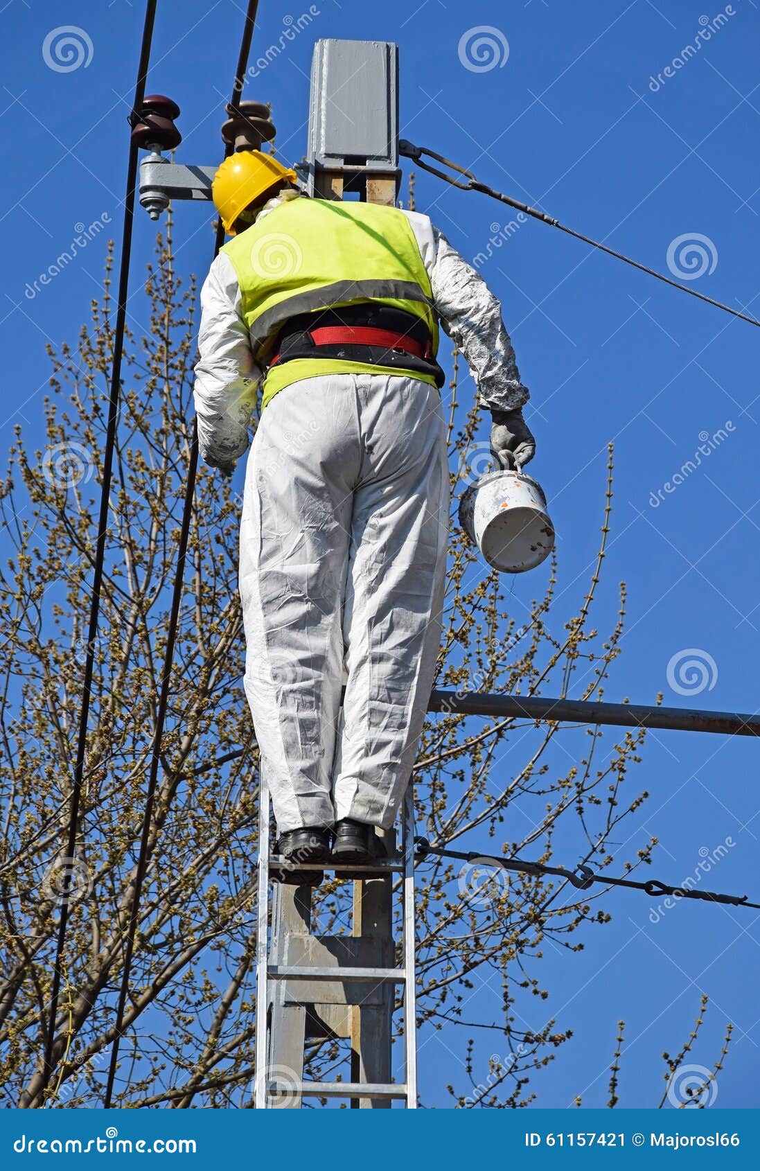 Electrician at work stock image. Image of suit, light - 61157421