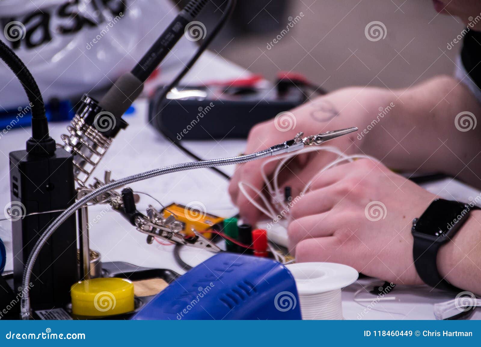 Electrician Working on Electrical Components Editorial Stock Image ...