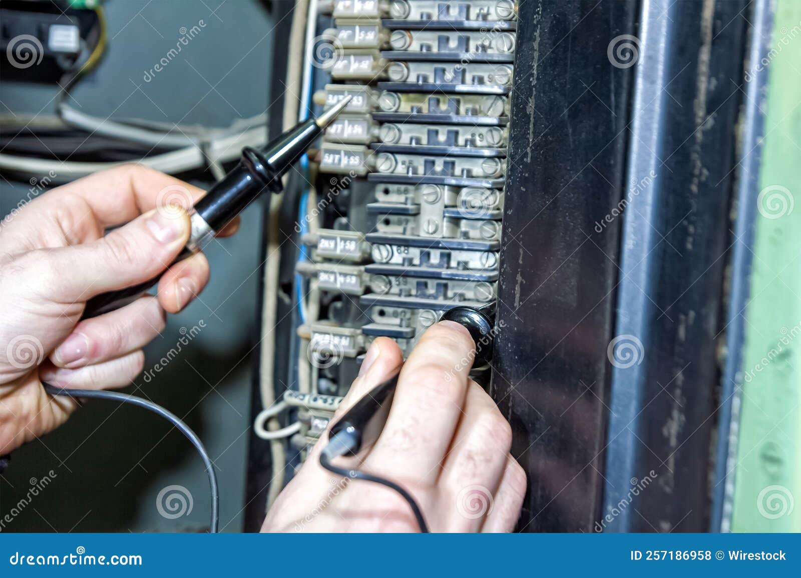 Electrician Working in a Power Station Stock Photo - Image of engineer ...