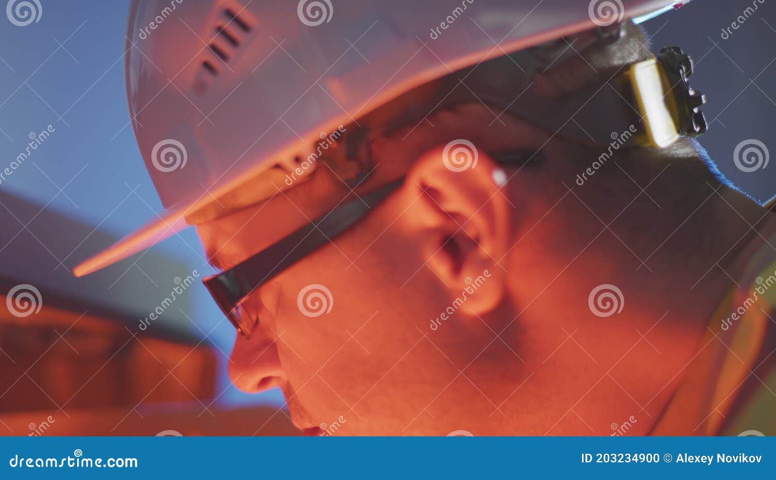 Electrician Works in Broken Industrial Robot Cabinet Stock Photo ...