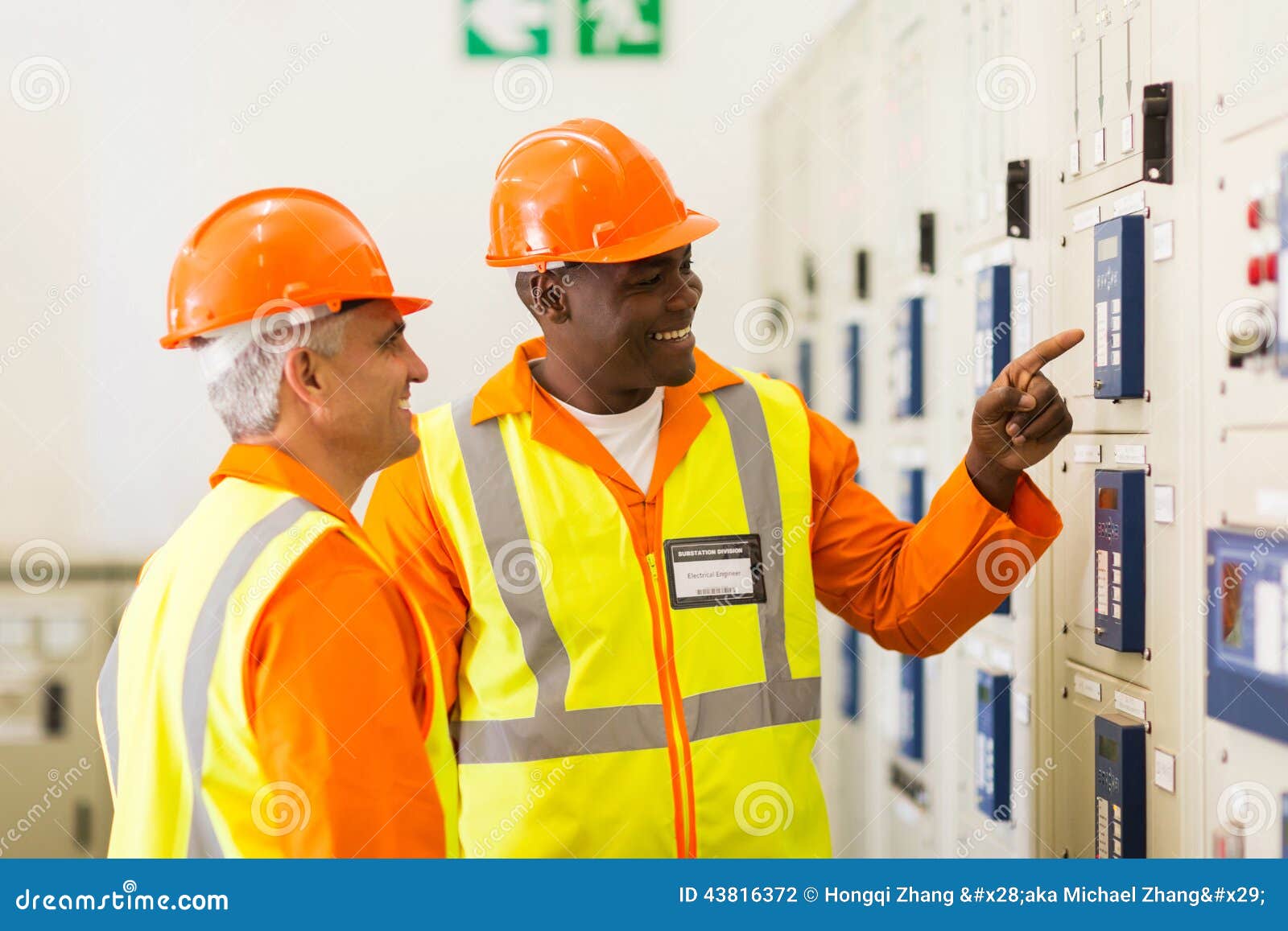 Electricians control room stock photo. Image of distribution - 43816372