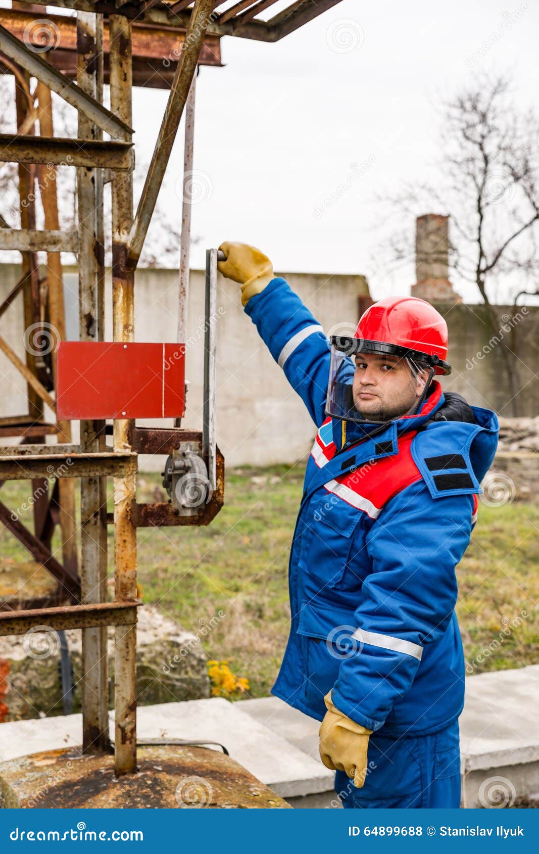 Electricians at the Substation Stock Photo - Image of maintenance ...
