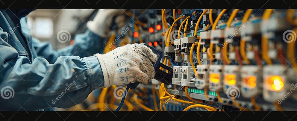 Electricians Testing Electrical Installations and Wiring with ...