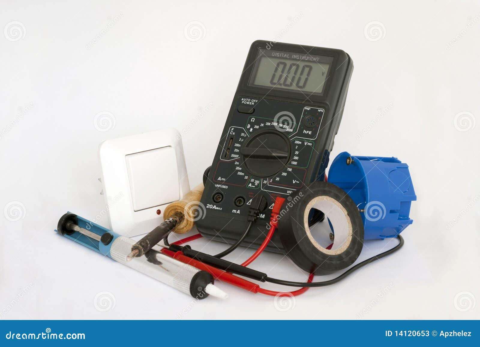 Electricians tools stock image. Image of electrical, electric - 14120653