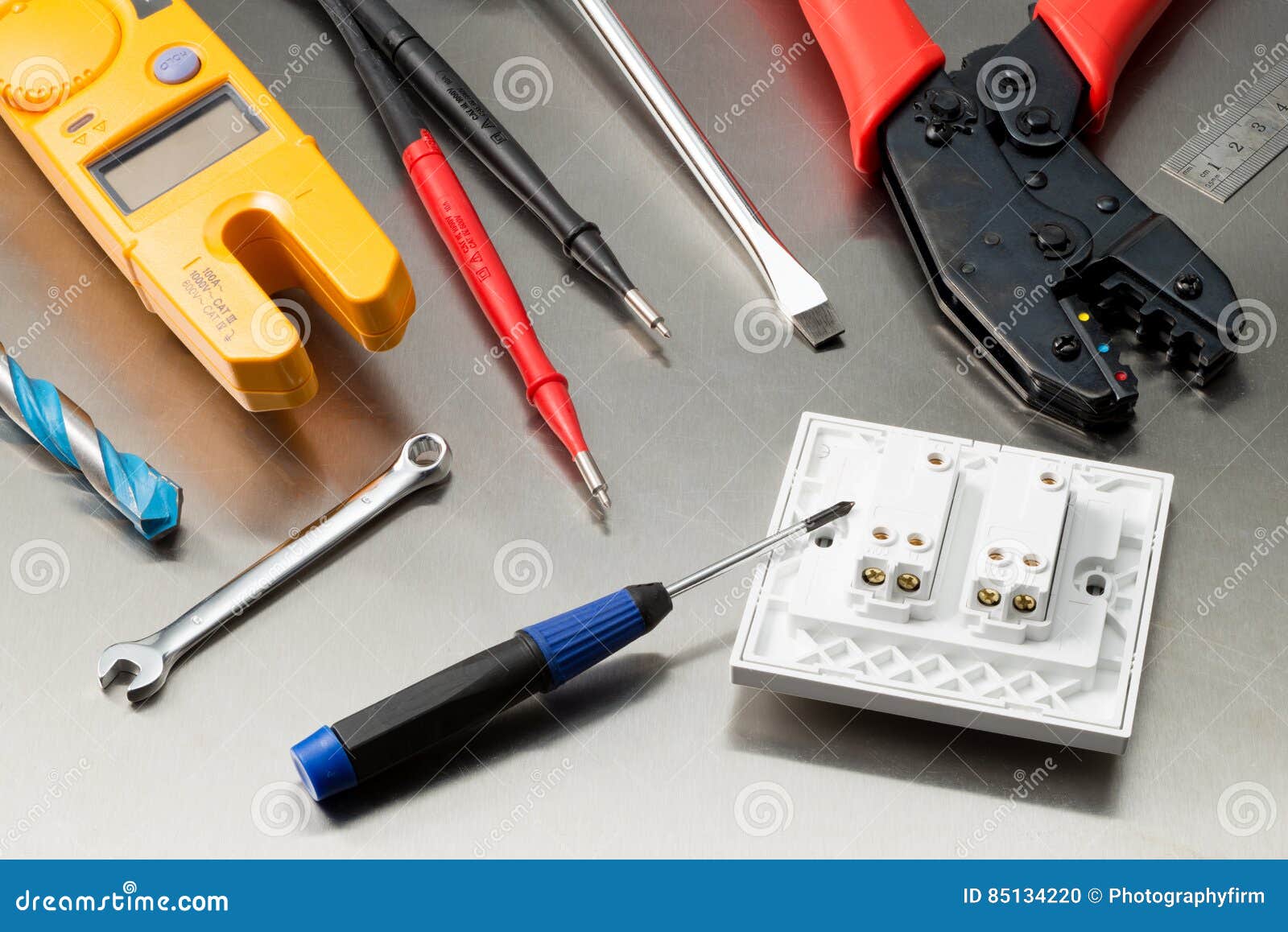 Electricians Tools of the Trade Stock Photo - Image of home, electric ...