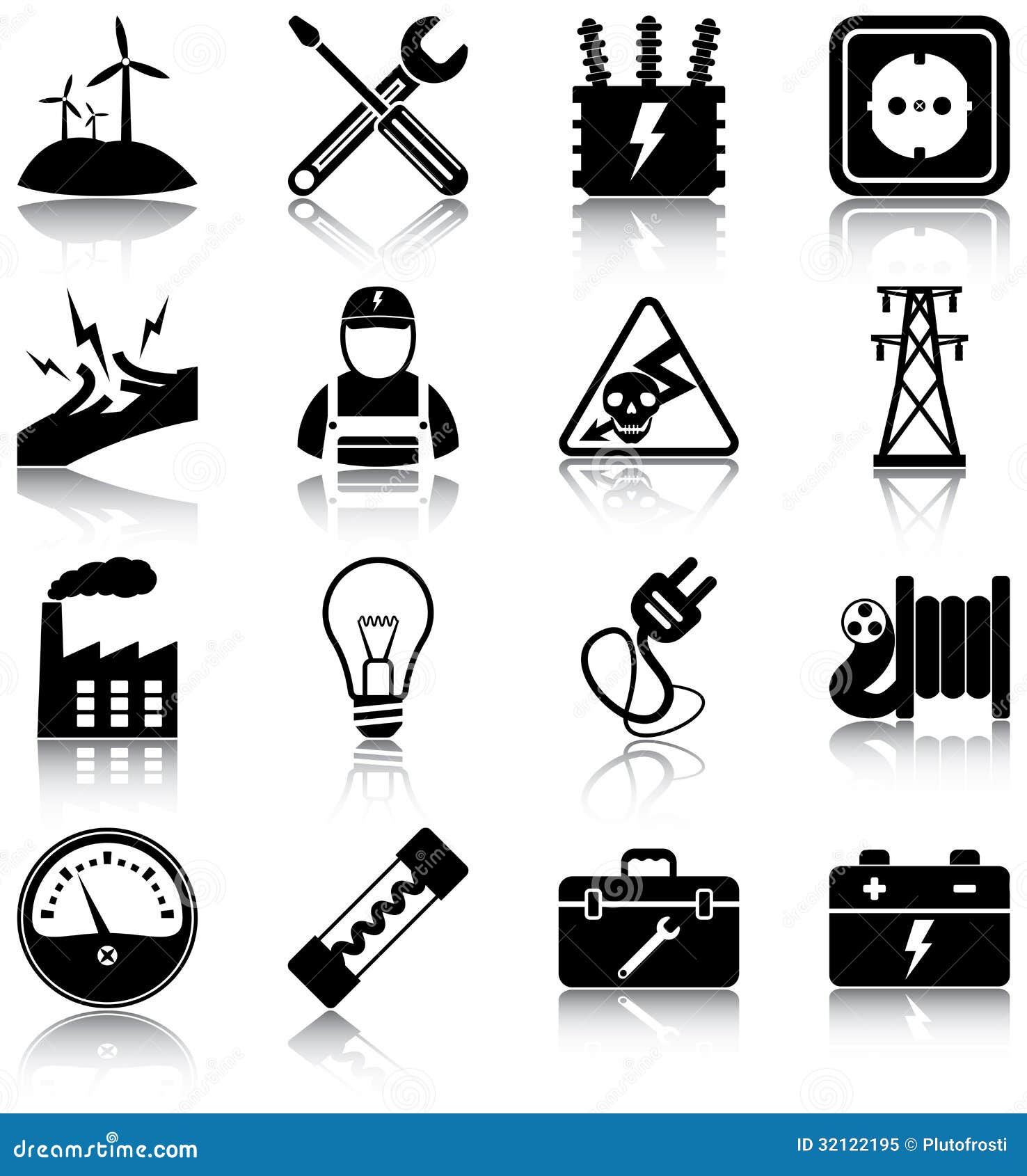 Electricidad ilustración del vector. Ilustración de rodillo - 32122195