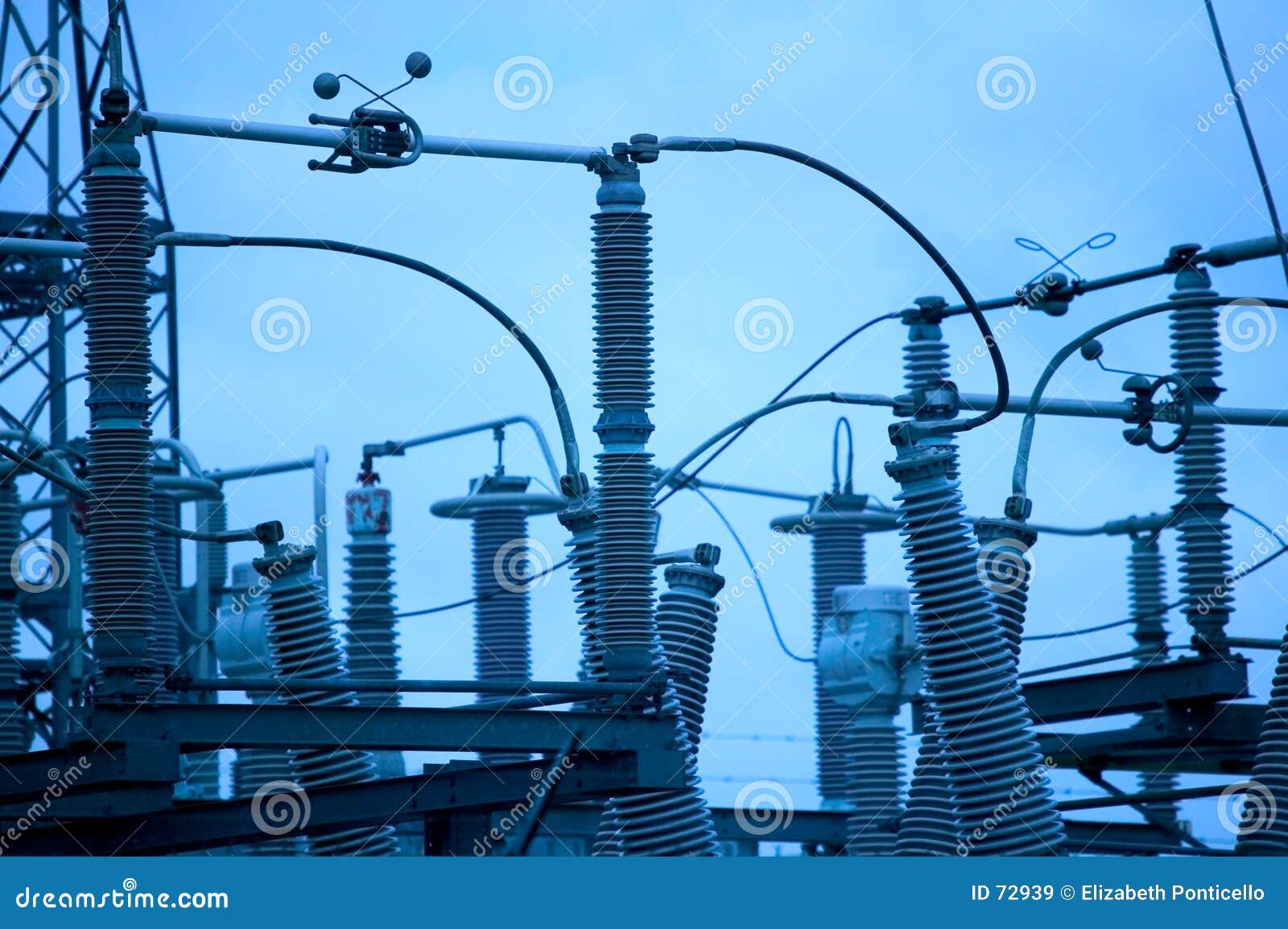 Electricity stock image. Image of bluetoned, power, wires - 72939