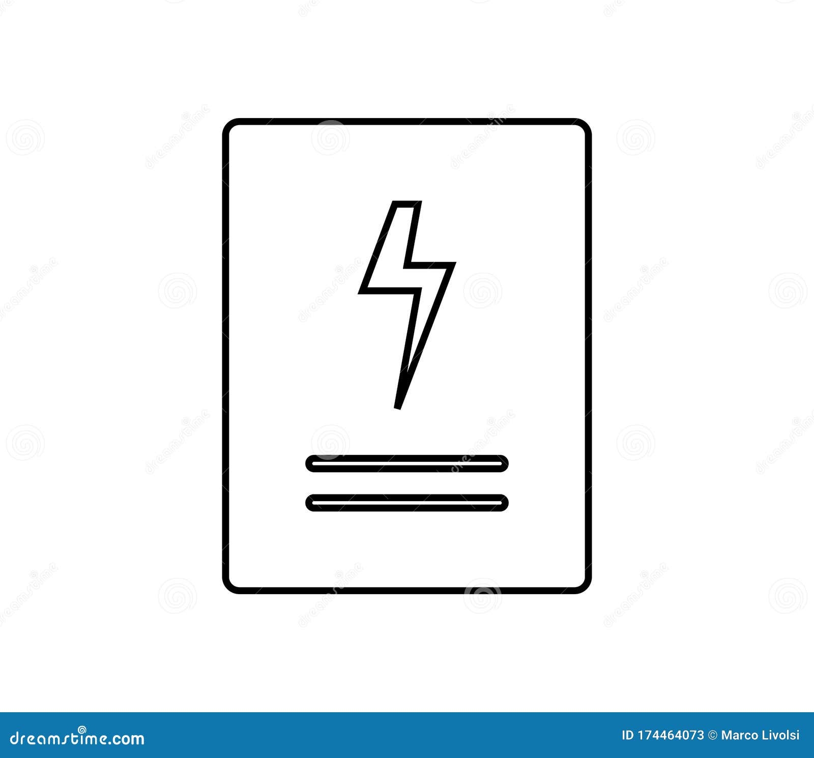 Electricity Bill Icon Illustrated in Vector on White Background Stock ...