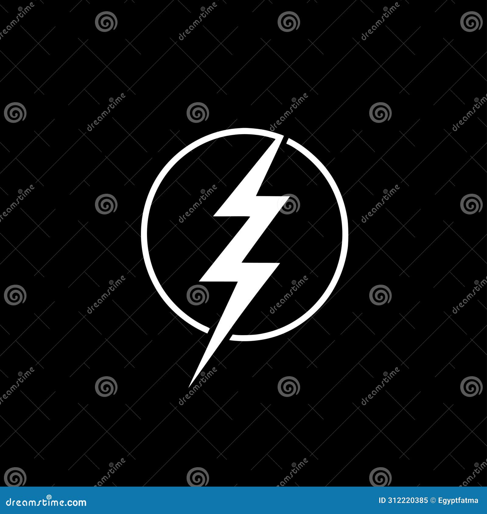 Electricity - Black and White Vector Illustration Stock Vector ...