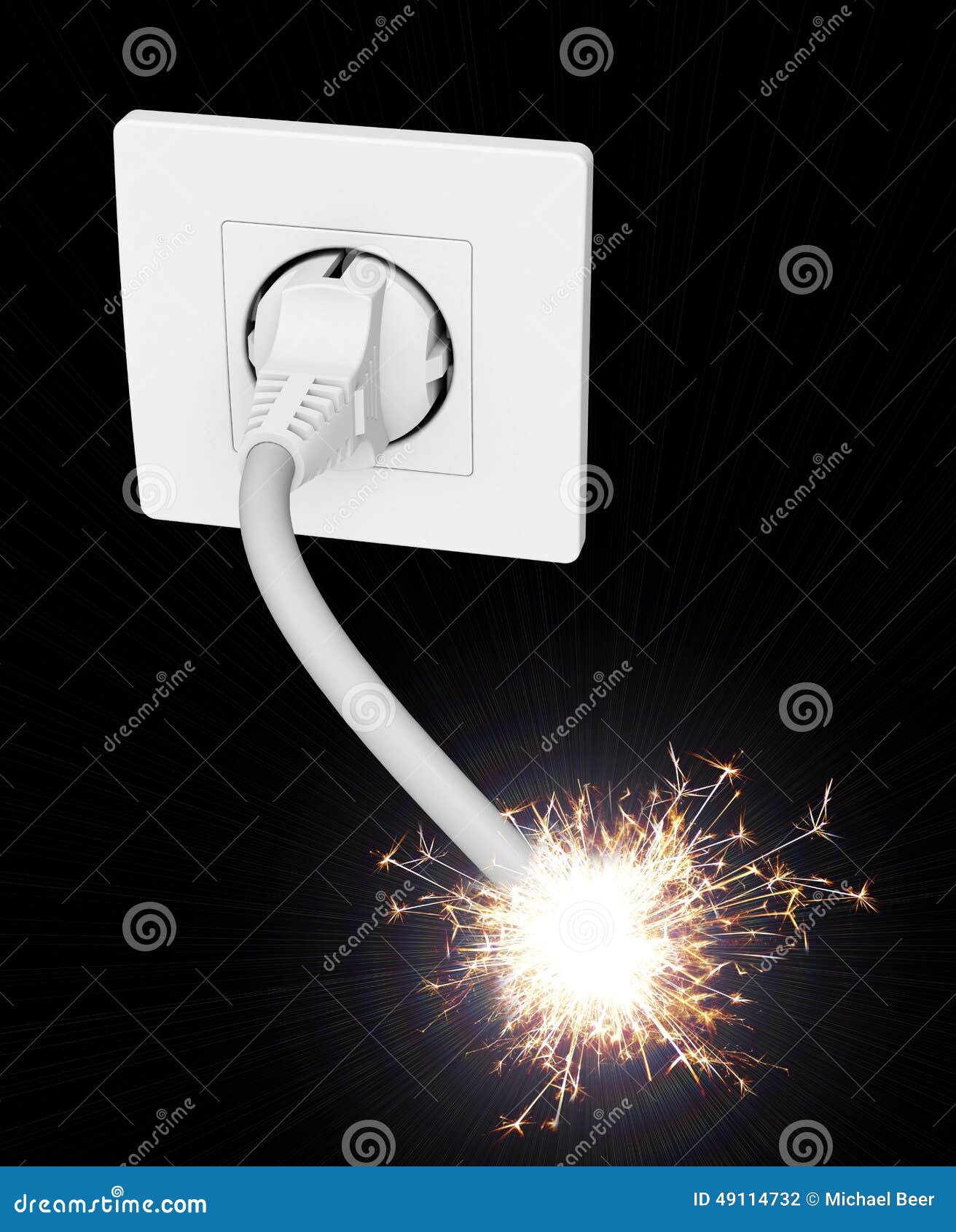 Electricity bomb concept stock illustration. Illustration of electrical ...