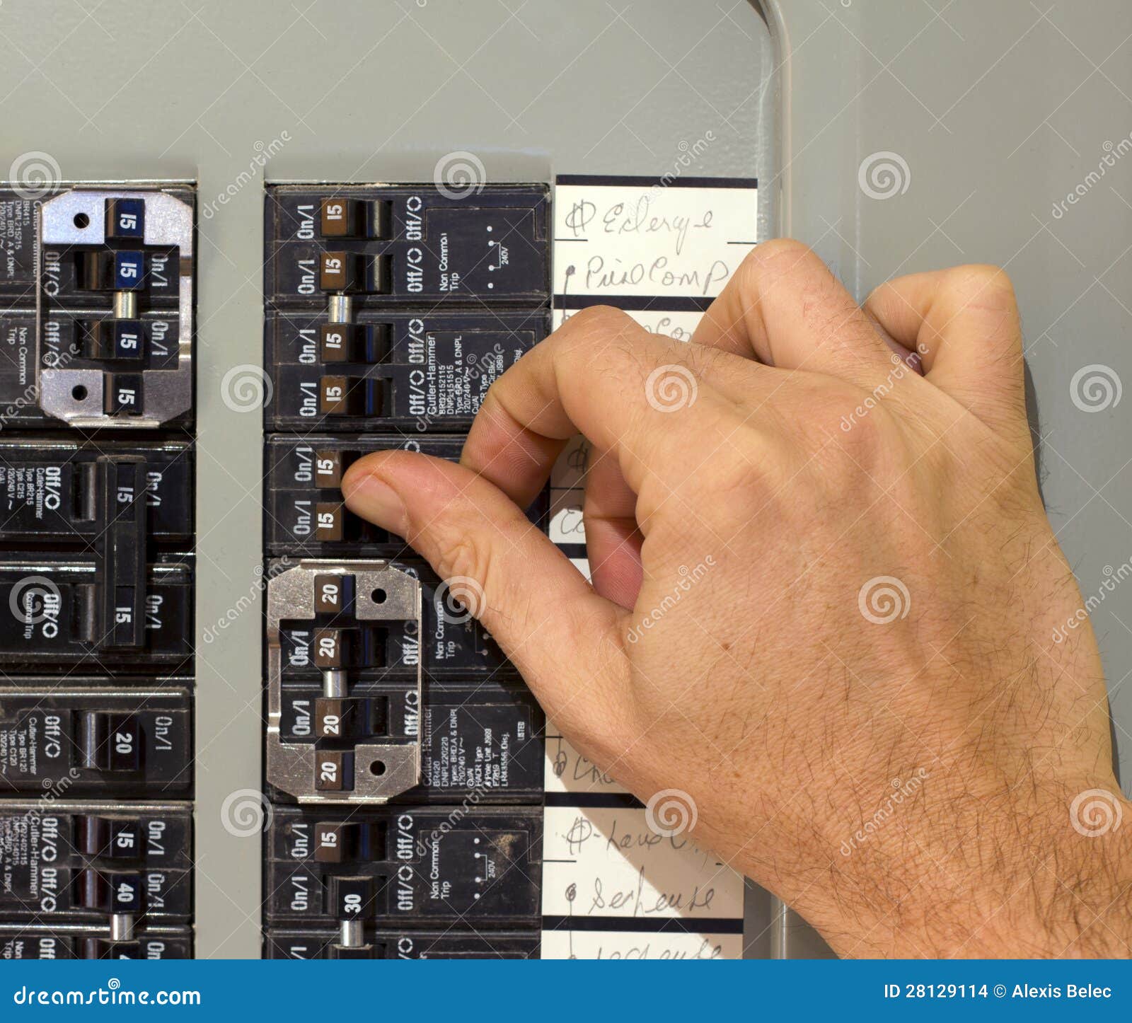 Electricity breaker stock photo. Image of breaker, detail - 28129114