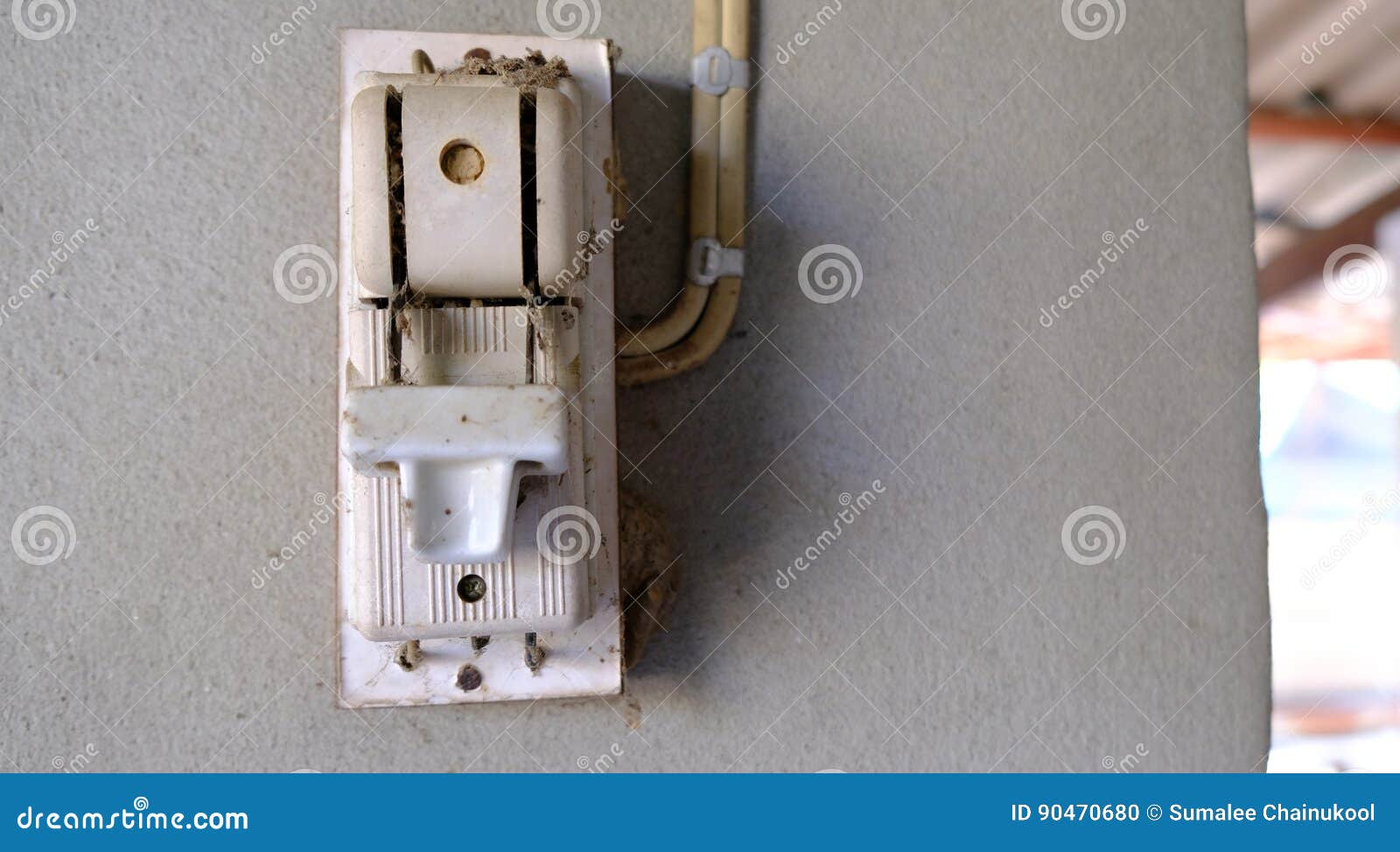 Electricity Breaker Overload Short Circuit, Old Grunge Messy Fuse Box ...