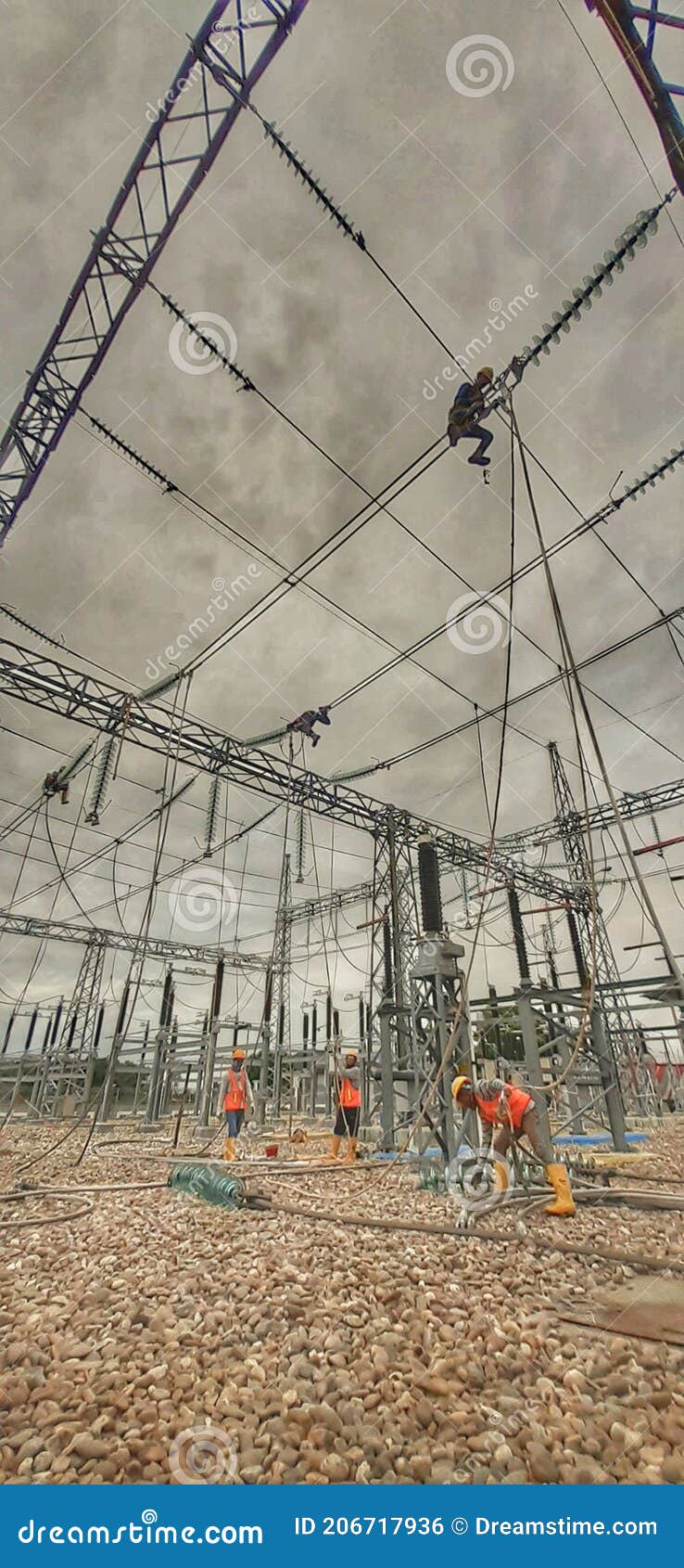 Electricity Building in High Stock Photo - Image of industry, facade ...