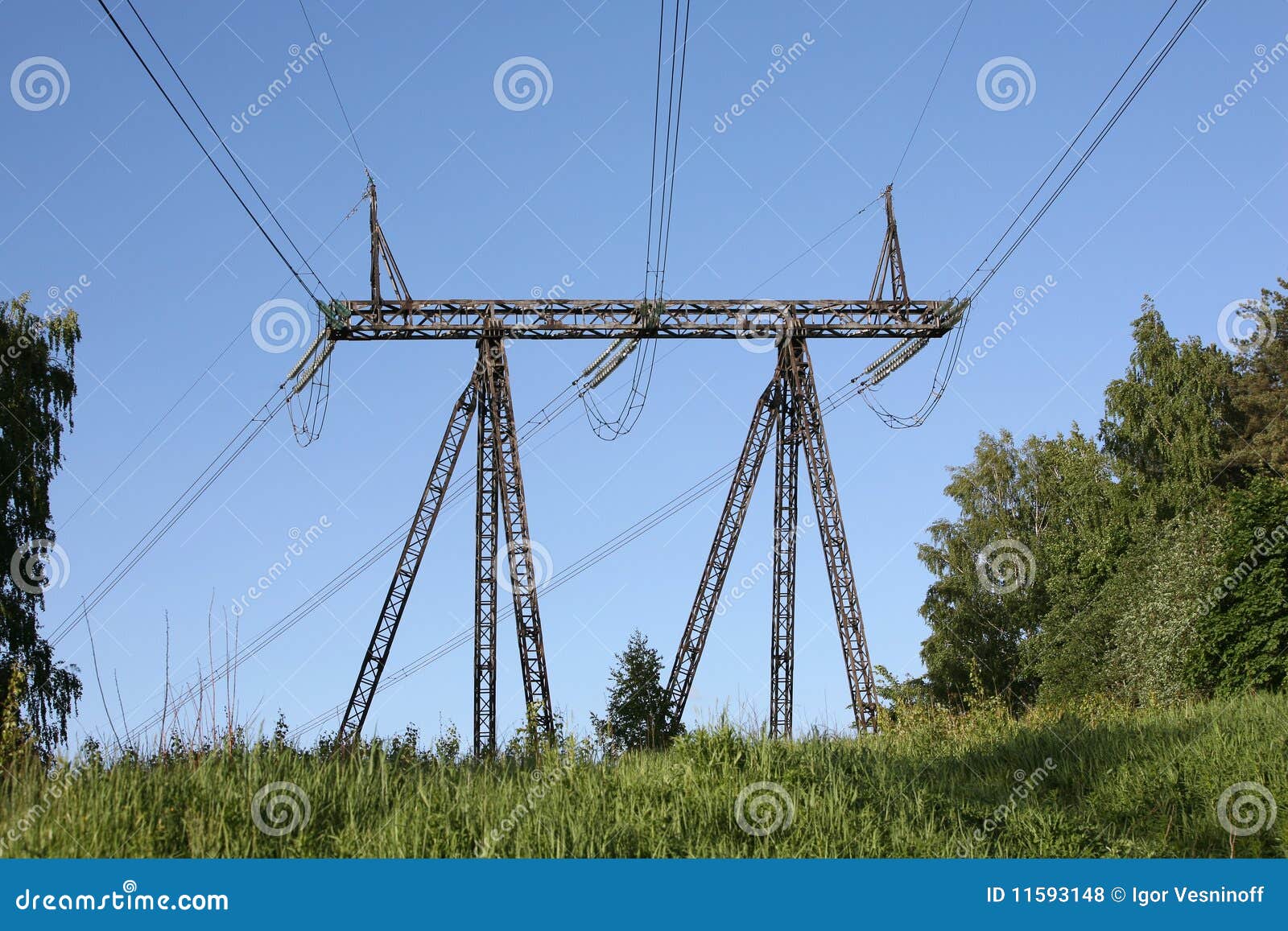 Electricity Cable Communication Towers Royalty-Free Stock Image ...