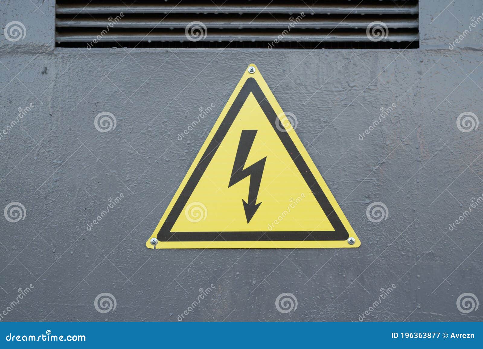 Electricity Caution Sign, Danger Sign, High Voltage Stock Image - Image ...