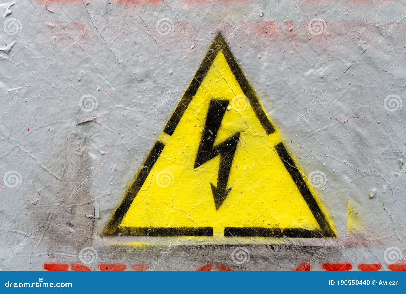Electricity Caution Sign, Danger Sign, High Voltage Stock Photo - Image ...