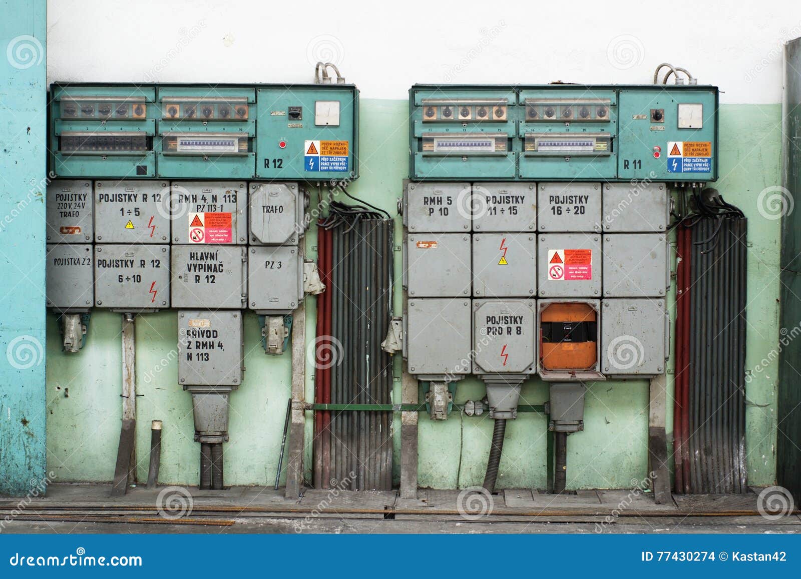 Electricity Central Controls in an Old Factory Editorial Stock Image ...