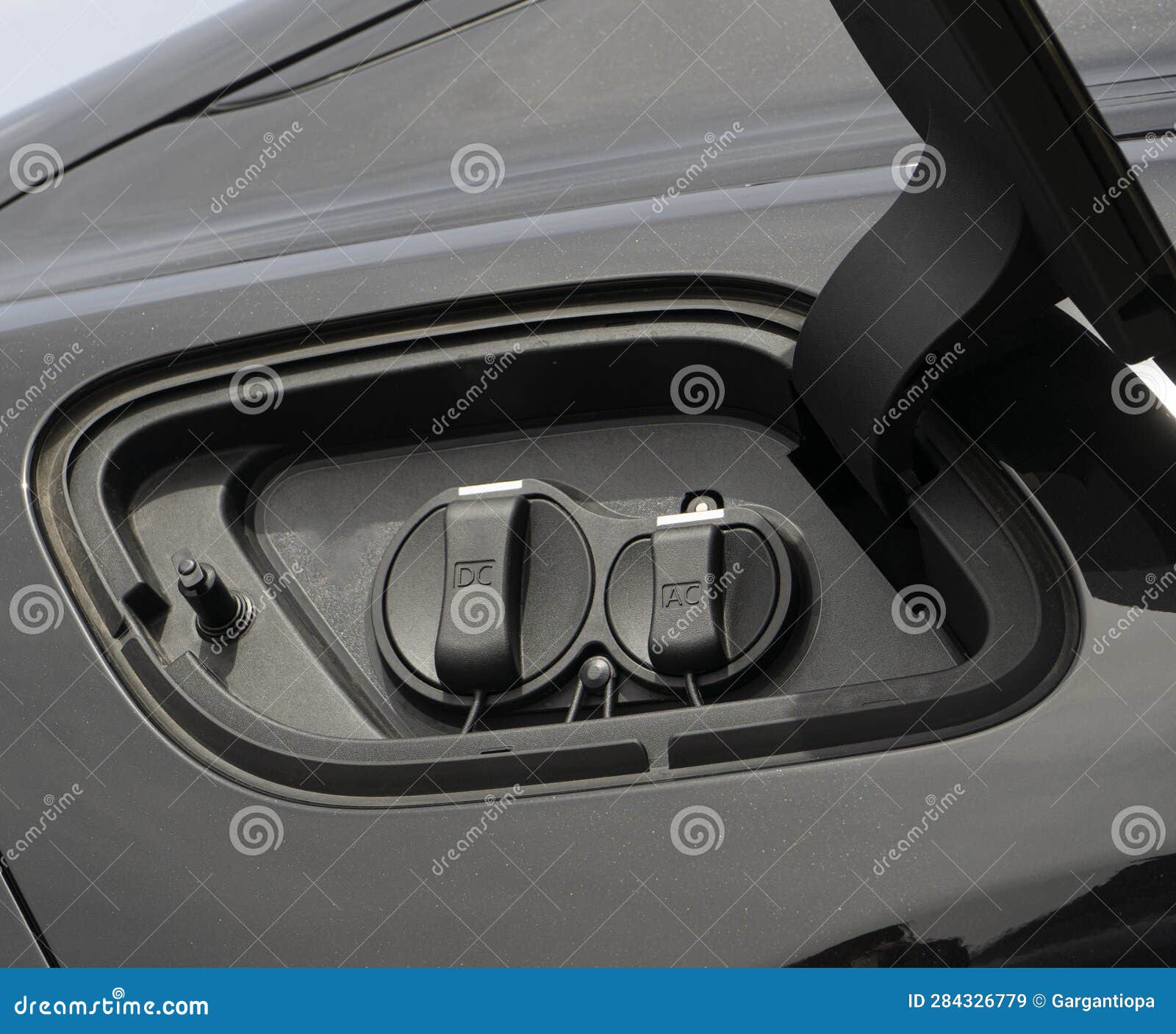 The Electricity Charging Socket with AC and DC Type of the EV Car ...