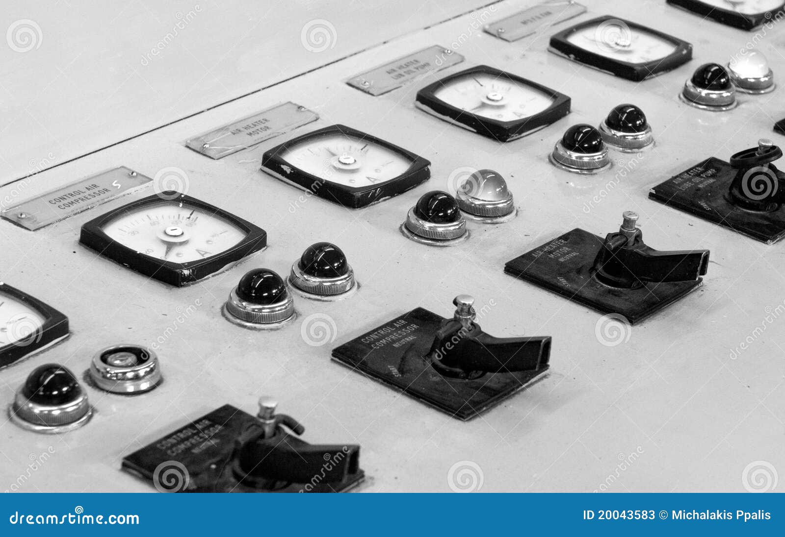 Electricity control panel stock image. Image of clock - 20043583