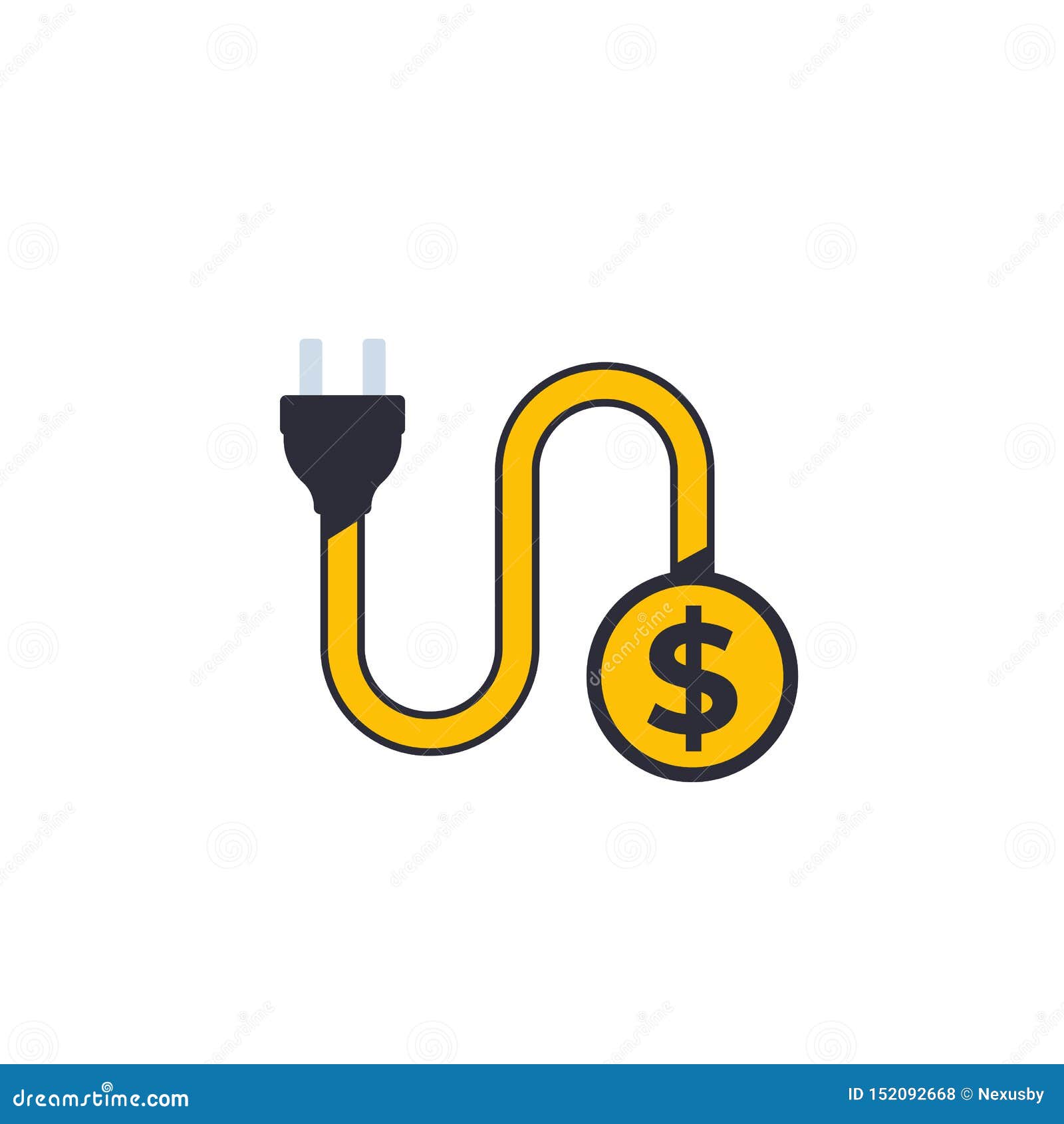 Electricity Costs Icon, Vector Stock Vector - Illustration of outlet ...