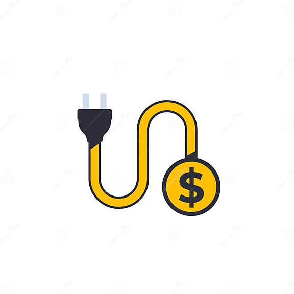 Electricity Costs Icon, Vector Stock Vector - Illustration of outlet ...