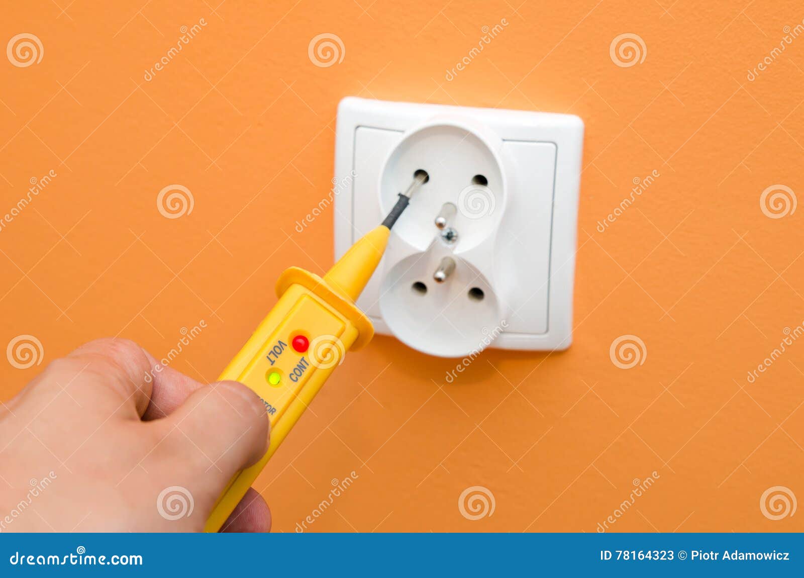 Electricity Current Meter, Turn-screw into the Socket. Stock Image ...
