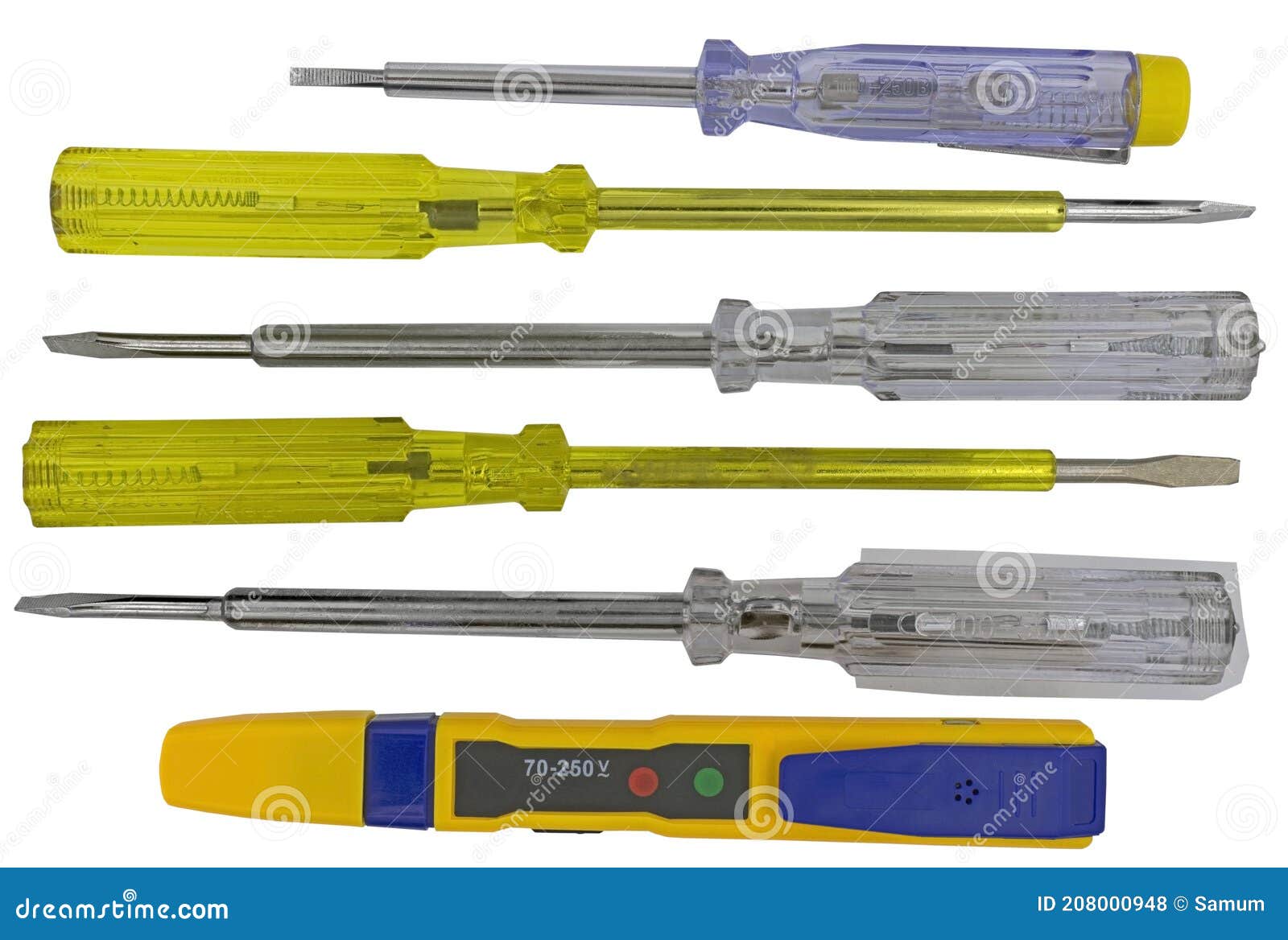 Electricity Current Meter and Turn-screw Tool Stock Photo - Image of ...