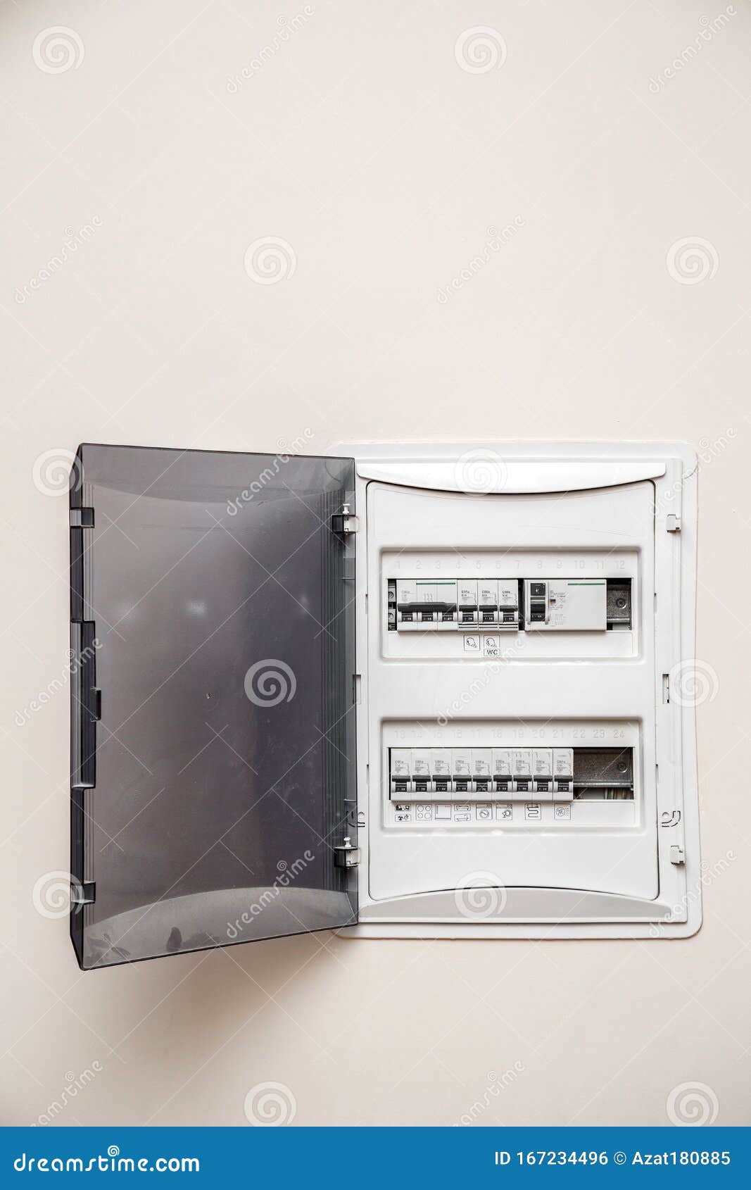 Electricity Distribution Box. Fusebox Stock Photo - Image of circuit ...