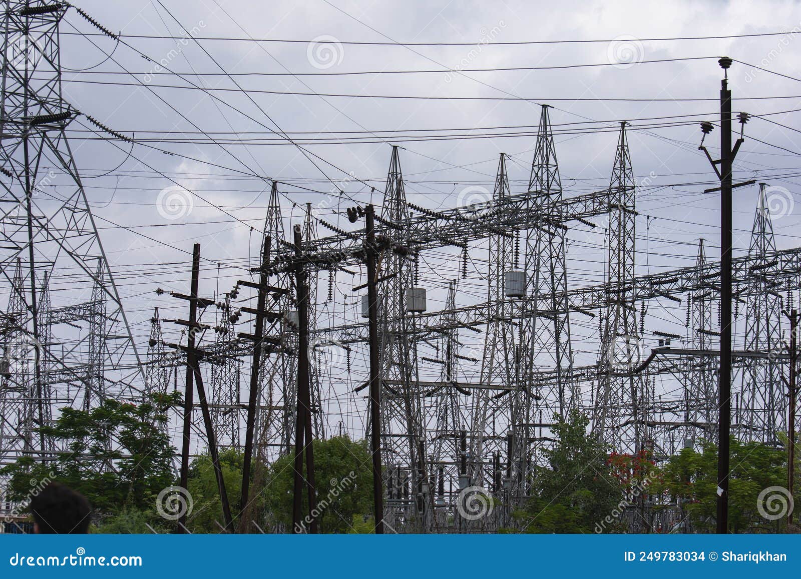 Electricity Distribution Grid and Power Sub Station Stock Photo - Image ...