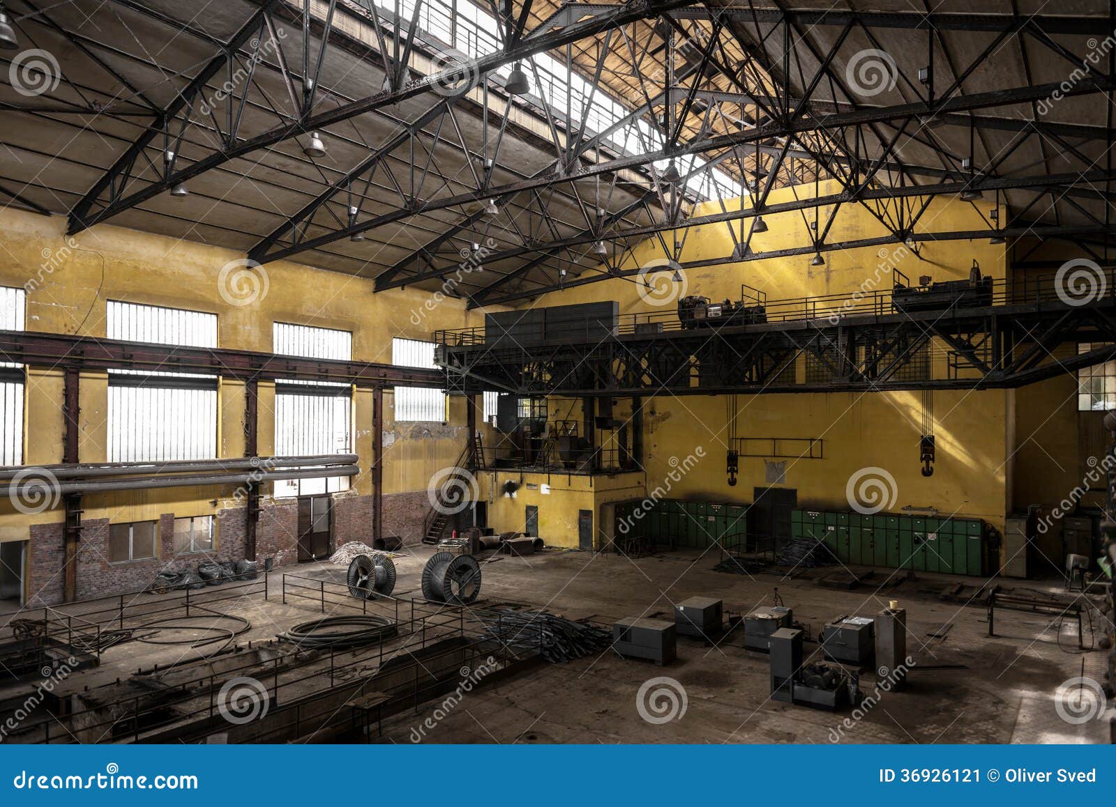 Electricity Distribution Hall in Metal Industry Stock Image - Image of ...