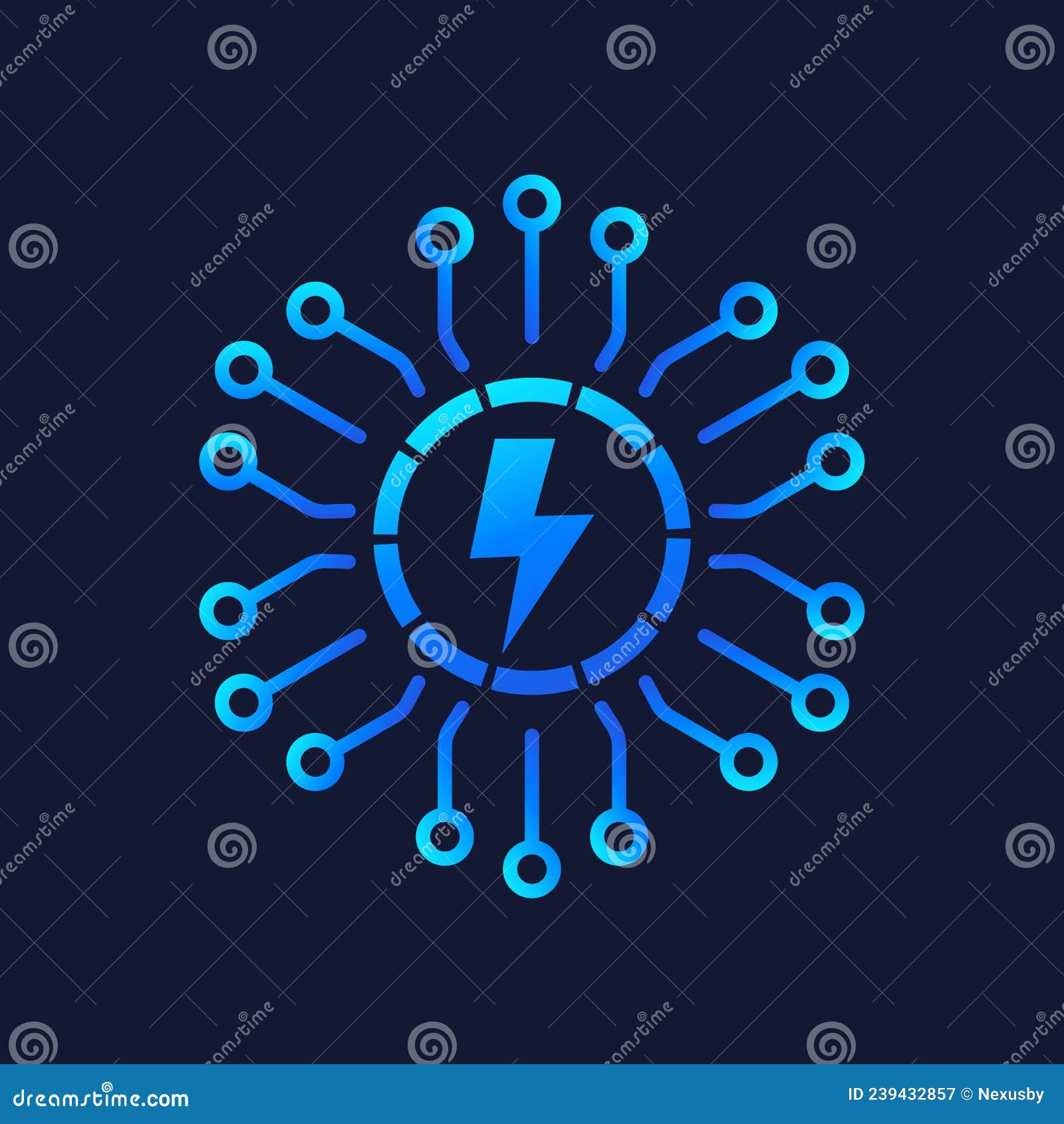 Electricity and Electric Grid Vector Icon Stock Vector - Illustration ...