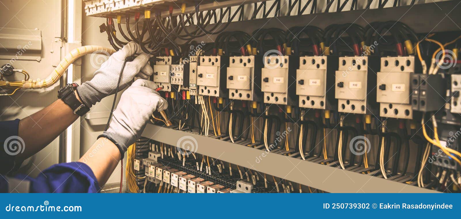 Electricity and Electrical Maintenance Service, Engineer Hand Holding ...