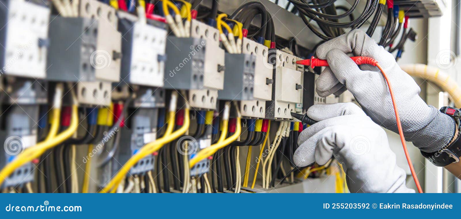 Electricity and Electrical Maintenance Service, Engineer Hand Holding ...