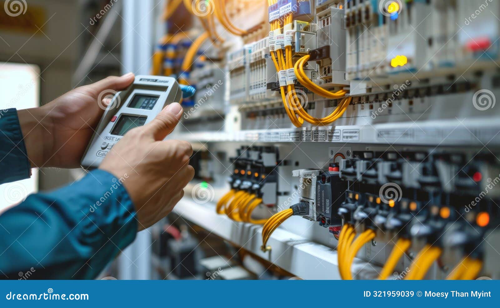 Electricity and Electrical Maintenance Service, Engineer Hand Holding ...