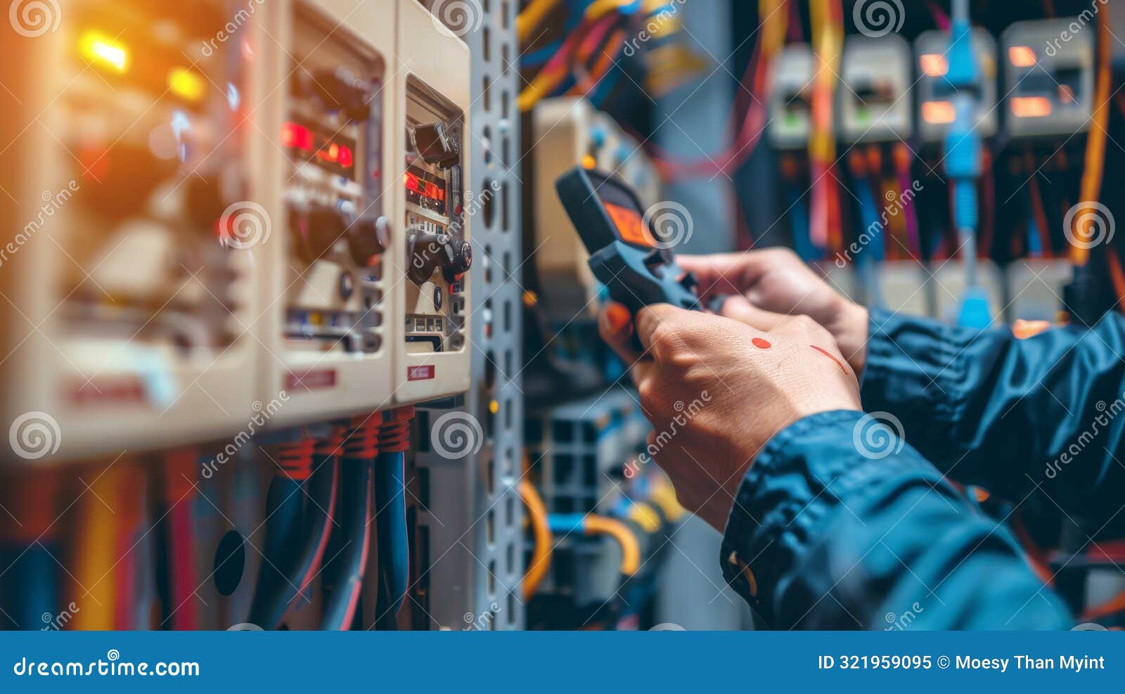 Electrical Maintenance Icon Set. Electricity Installation Work Sign ...