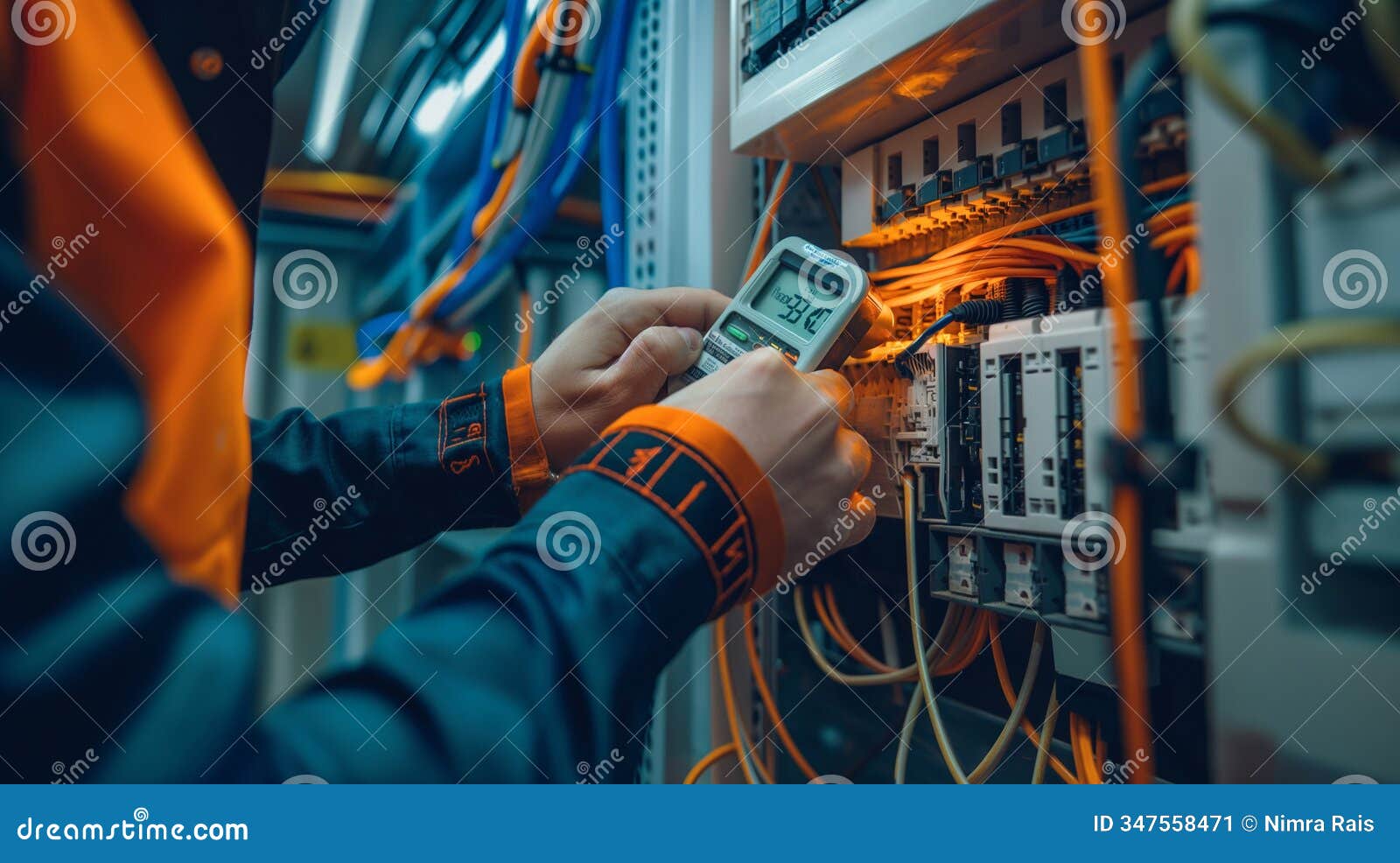 Electricity and Electrical Maintenance Service, Engineer Hand Holding ...
