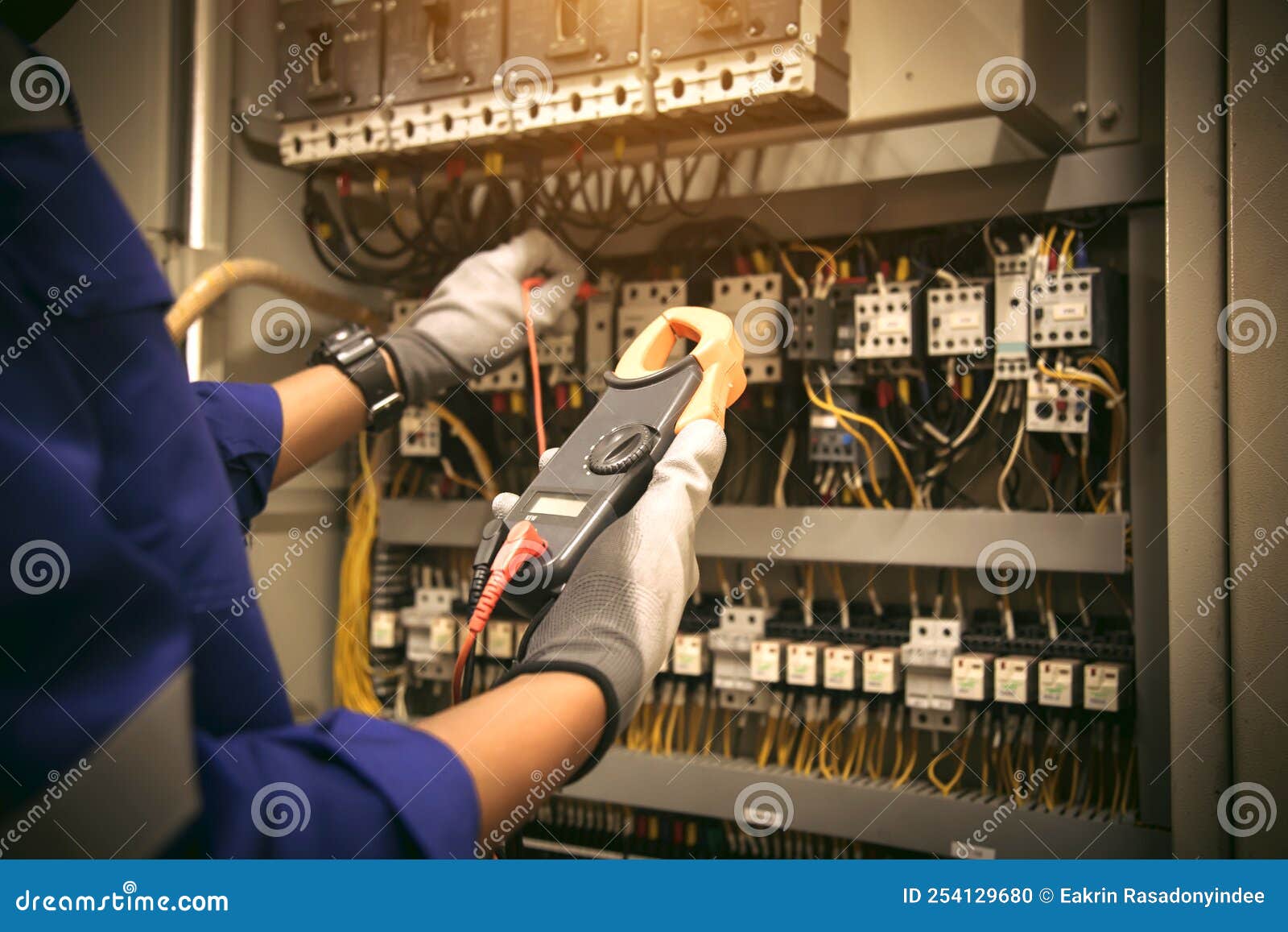 Electricity or Electrical Maintenance Service, Engineer Hand Holding ...