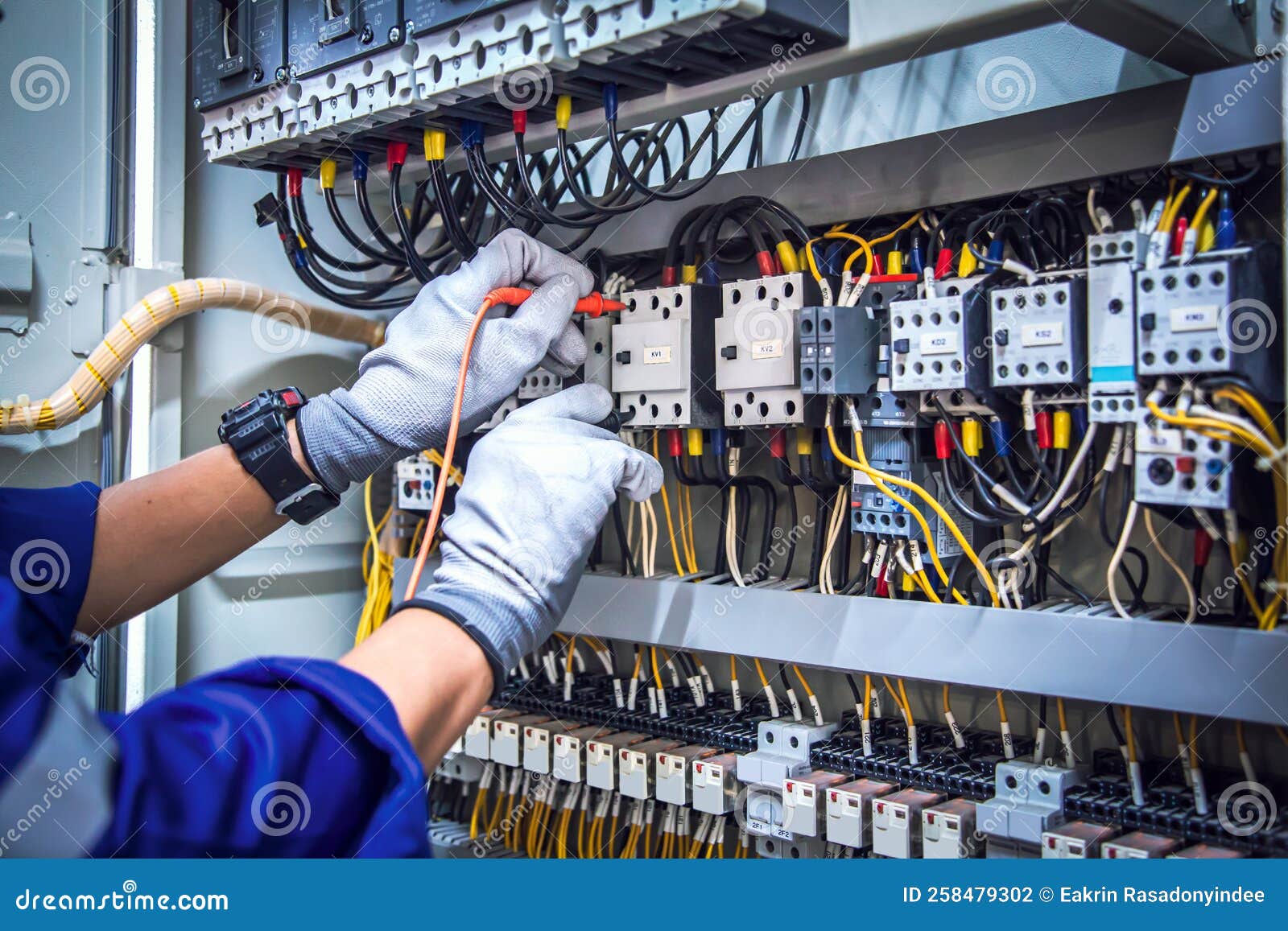 Electricity or Electrical Maintenance Service, Engineer Hand Holding ...