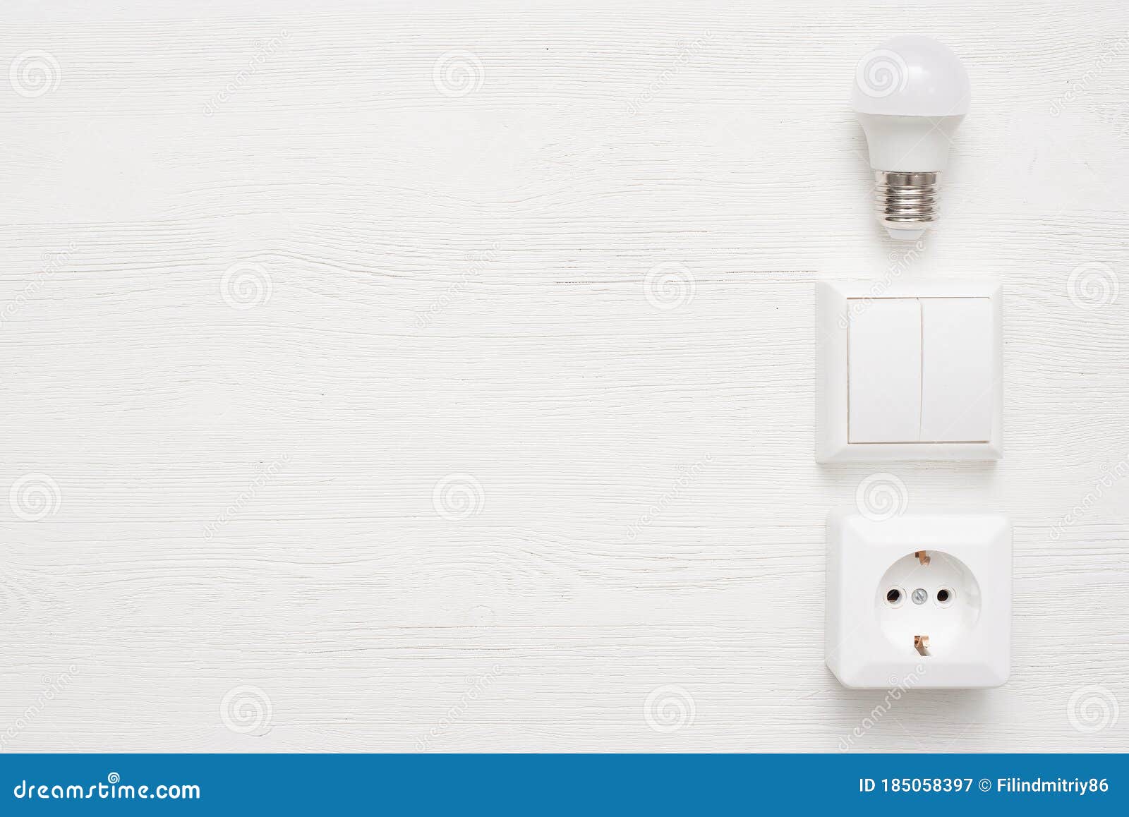 Electricity stock image. Image of lightbulb, space, electrician - 185058397