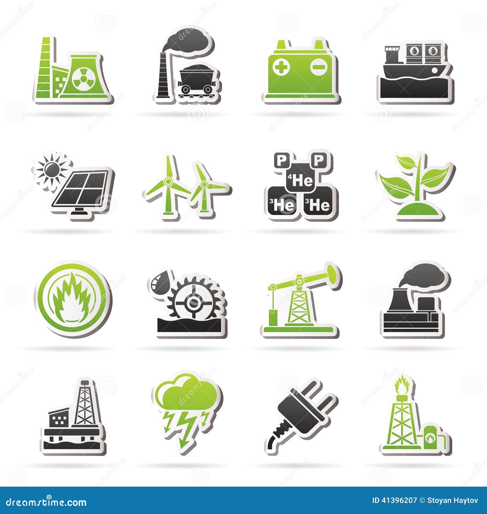 Electricity and Energy Source Icons Stock Vector - Illustration of plug ...