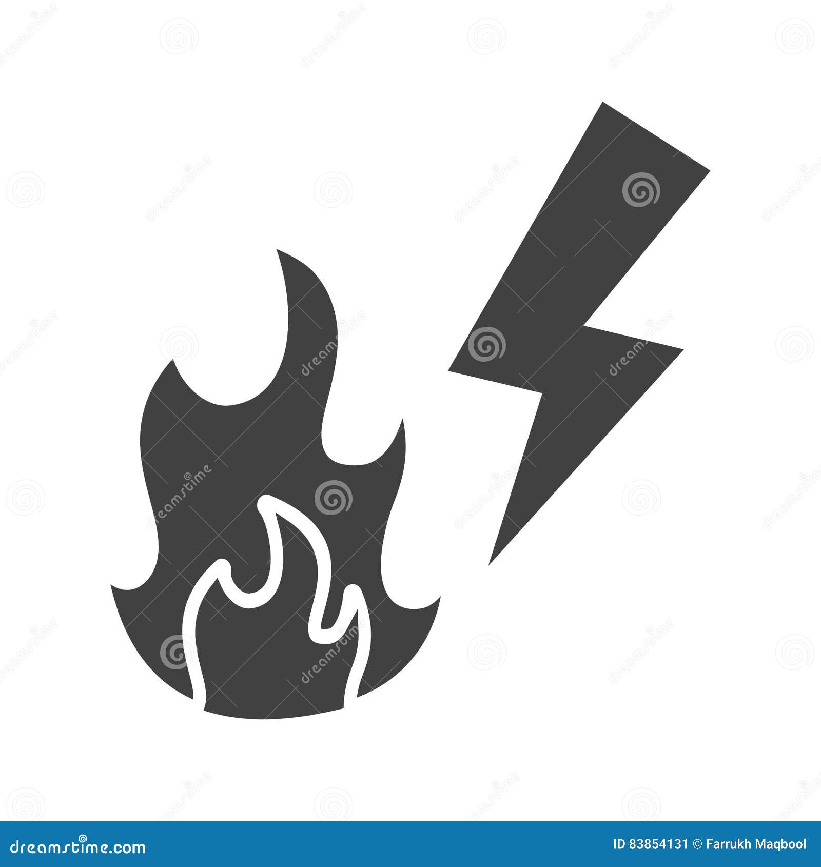 Electricity Fire stock vector. Illustration of damaged - 83854131