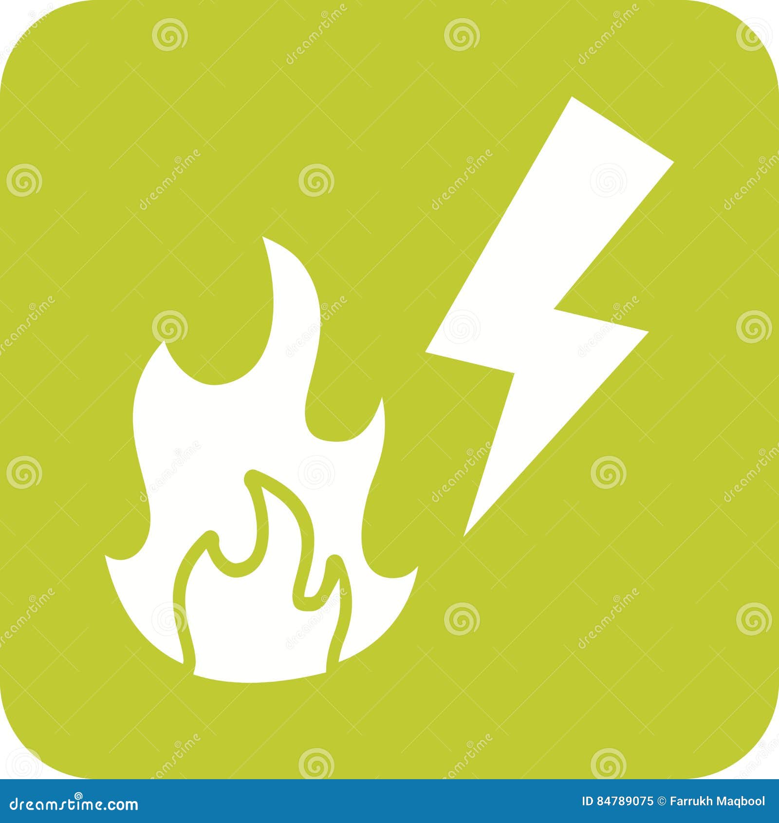 Electricity Fire stock vector. Illustration of electric - 84789075