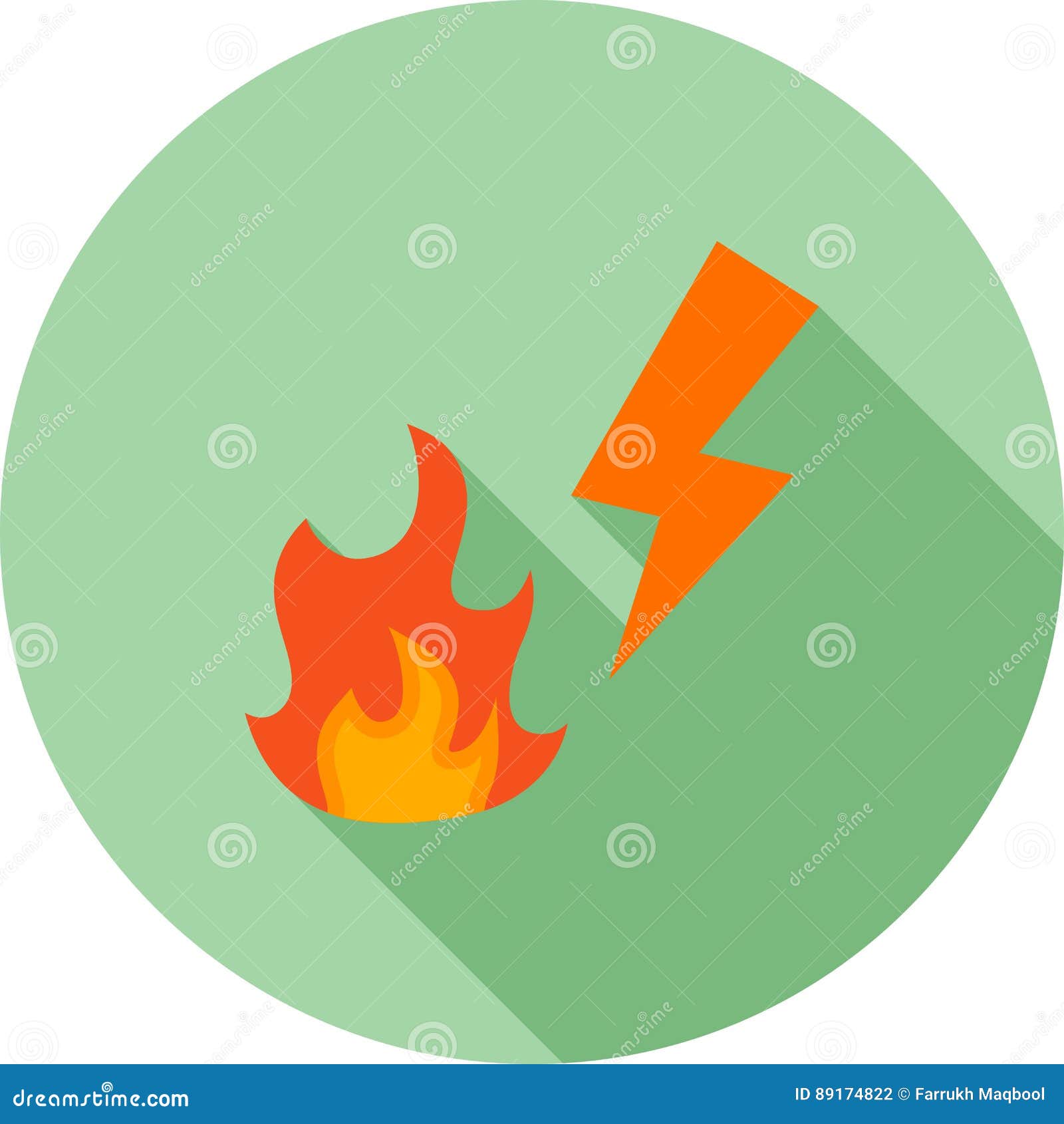 Electricity Fire stock vector. Illustration of danger - 89174822