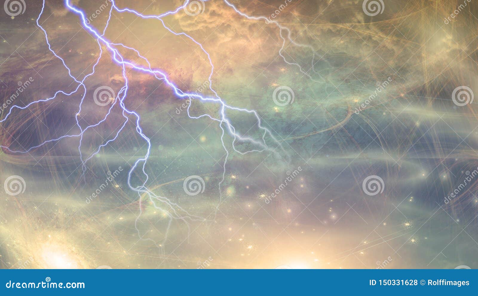 Lightning in deep space stock illustration. Illustration of deep ...