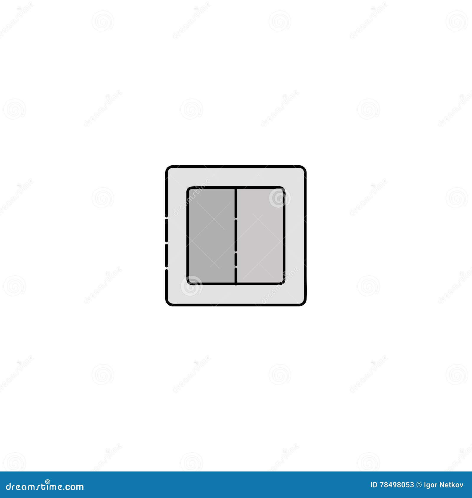 Electricity Flat Icon. Light Switch Stock Vector - Illustration of ...