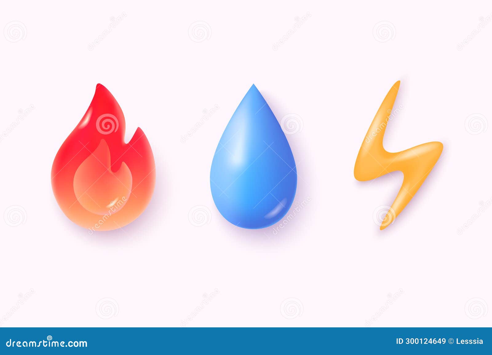 Electricity, Gasification, Water. 3D Icons For Site Architectural Plan ...